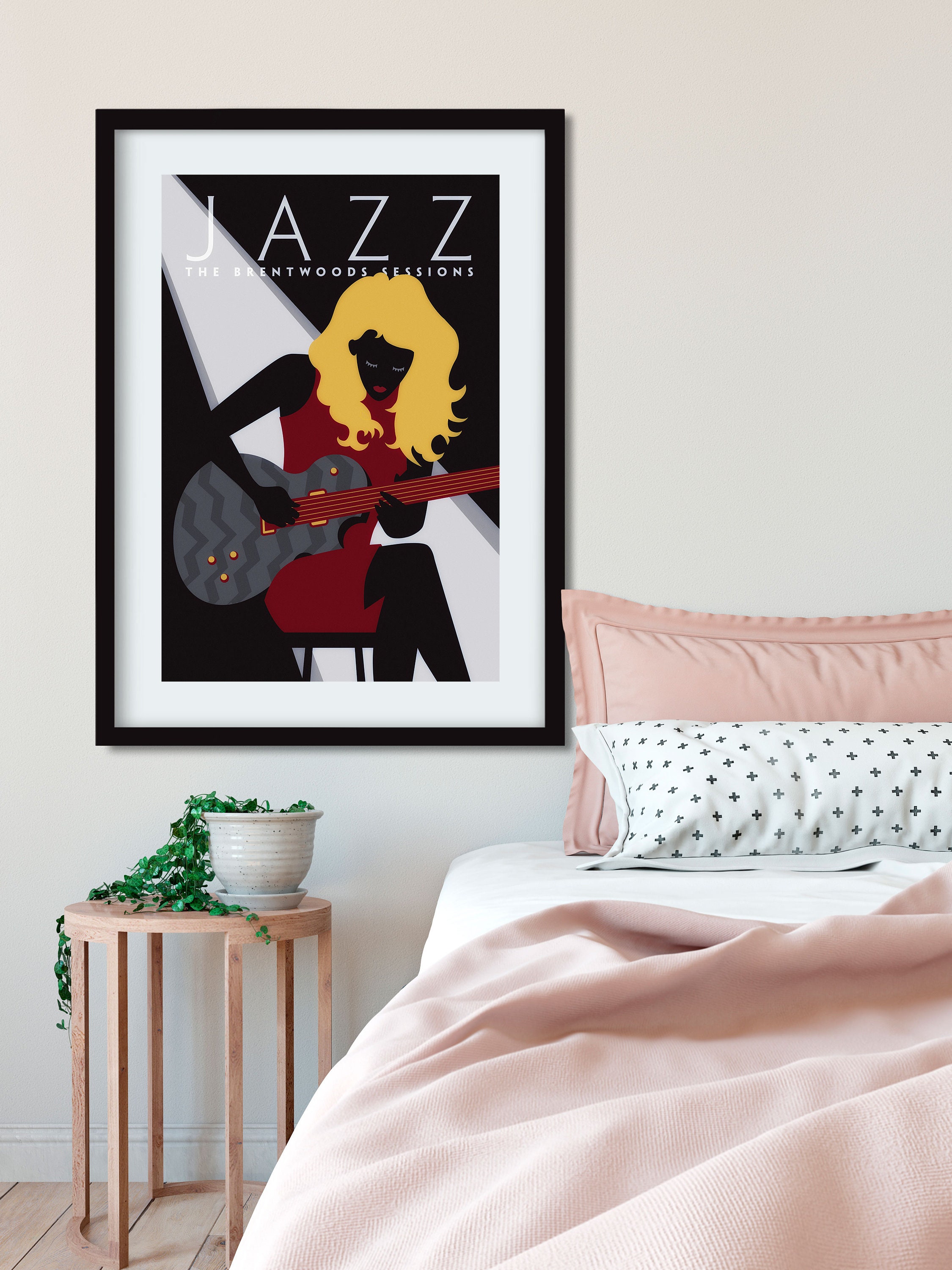 Jazz Female Guitar Art Jazz Music Poster Jazz Poster - Etsy
