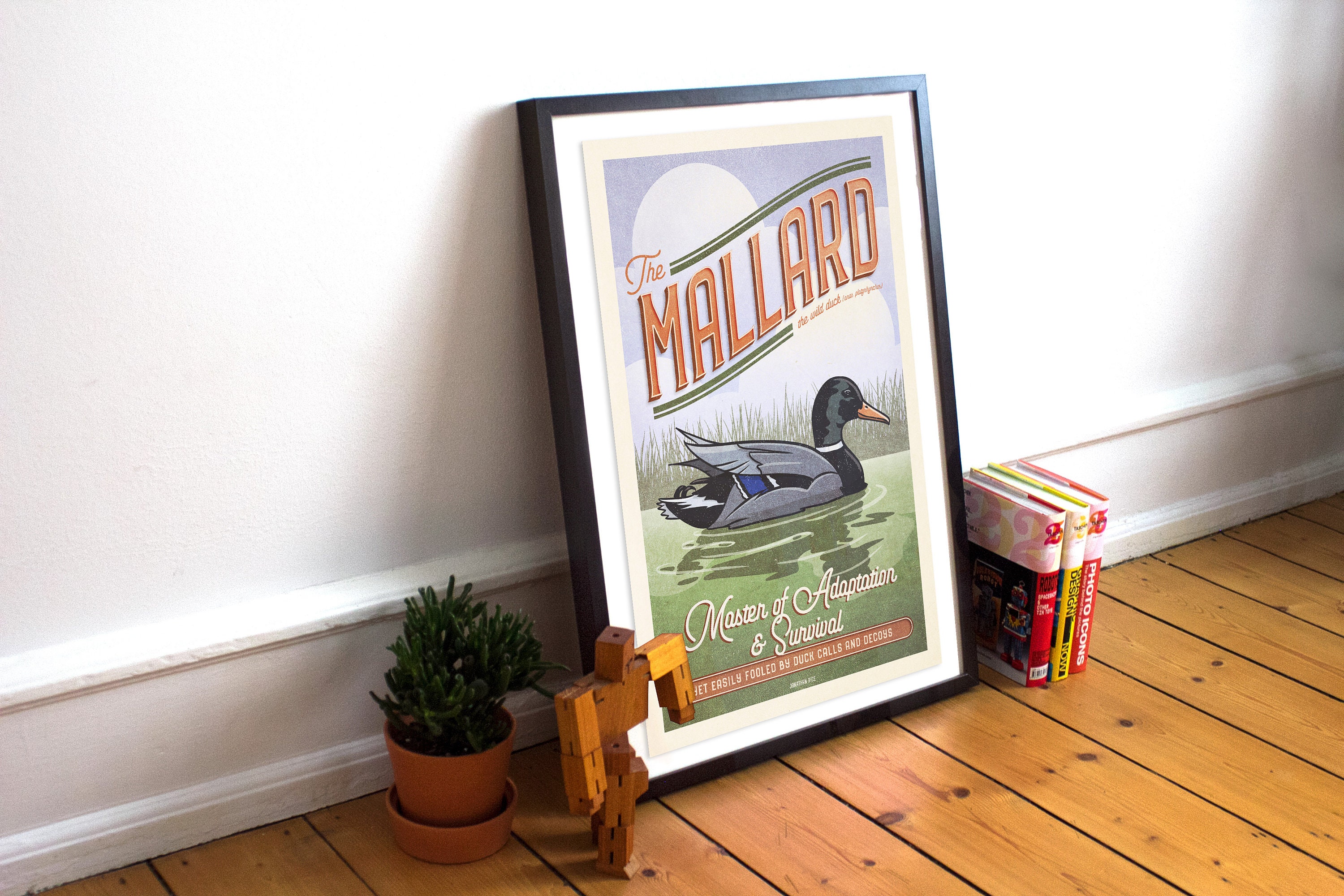 Vintage Inspired Humorous Mallard Duck Poster Duck Print American ...