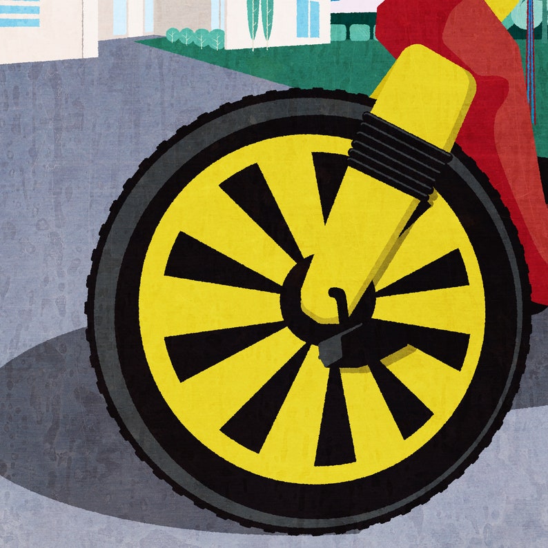 The Big Wheel Vintage Toy Poster A Mid Century Graphic - Etsy