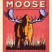 Retro Style Humorous Moose Poster Moose Print American Animals Home ...