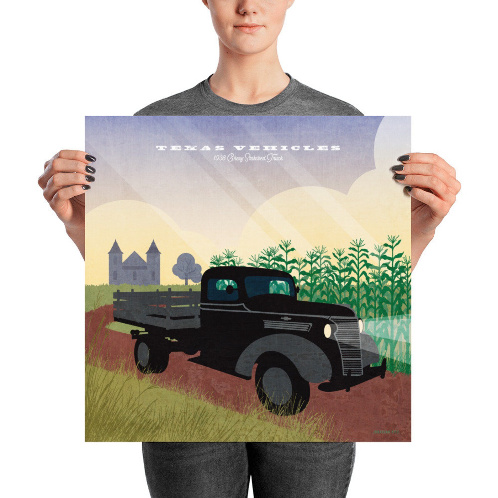 1938 Chevy Truck Wall Art Print Vintage Truck Poster Man - Etsy