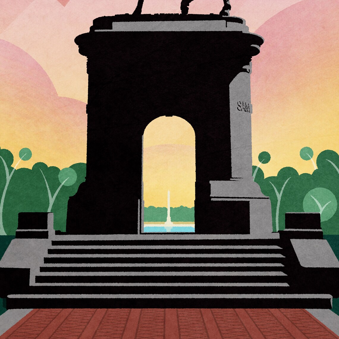 Sam Houston Monument Wall Art Print Houston Texas Travel - Etsy