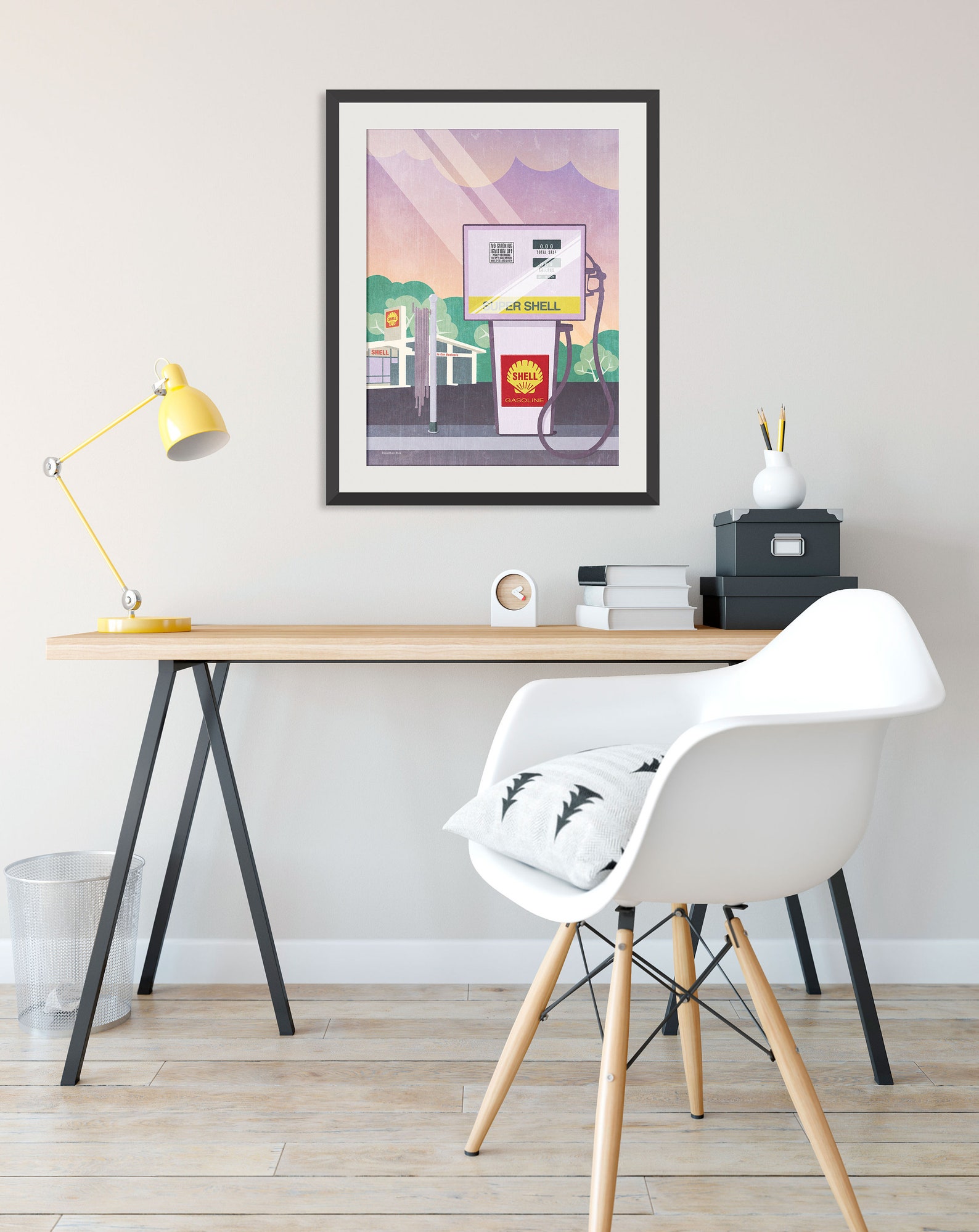 Shell Vintage Gas Pump Wall Art 1970s Gas Station Art Print - Etsy