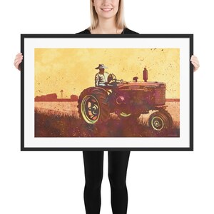 Modern Tractor Giclée Art Print - Old Tractor Poster - Home Decor - Etsy