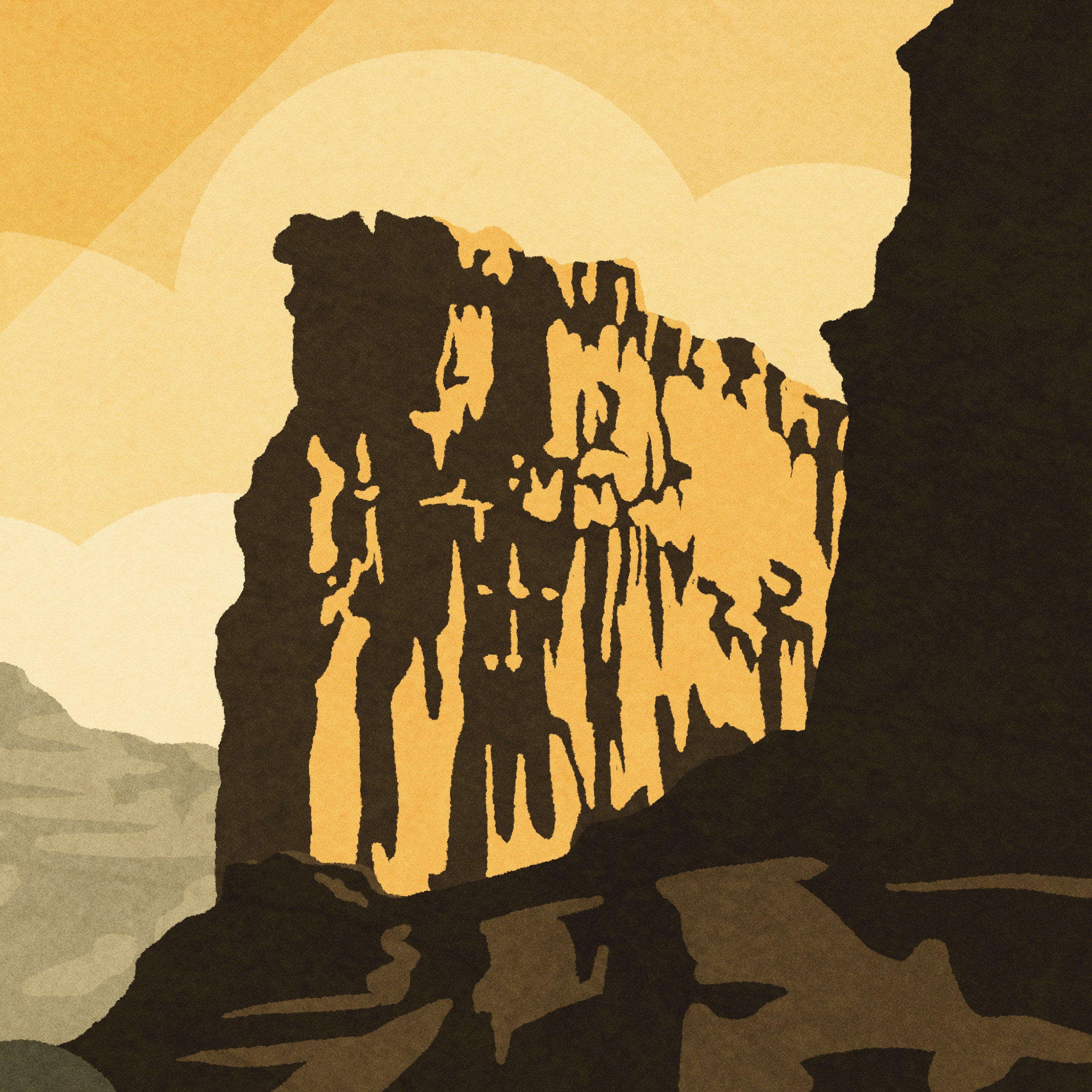 Retro Style Palo Duro Canyon Giclée Art Print Texas Park Travel Poster ...