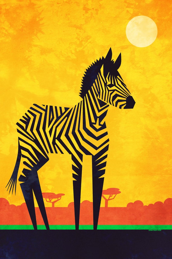 Zebra Painting African Animals
