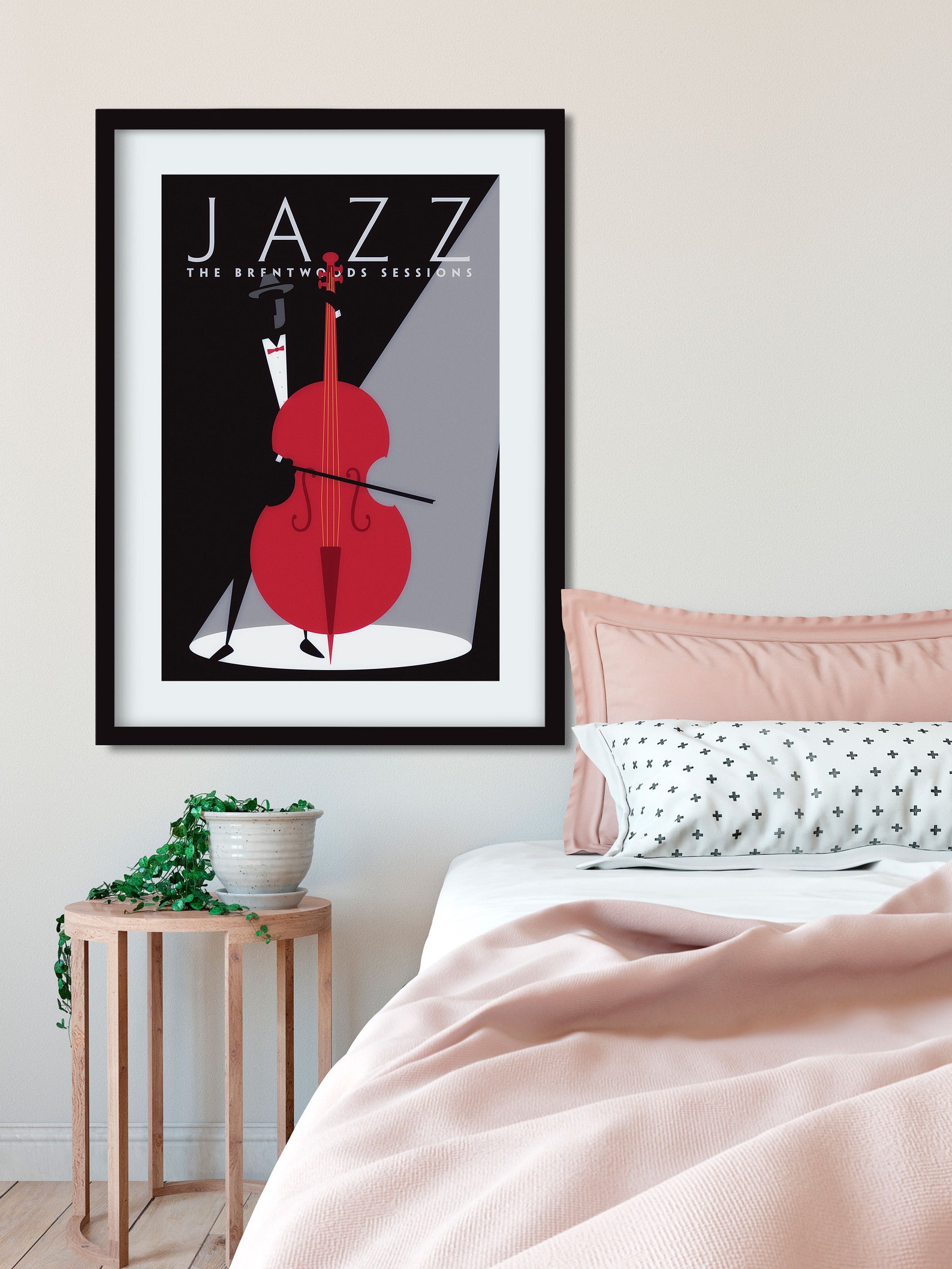 Jazz Bass Poster Jazz Music Poster Jazz Poster Bass Player Gift Wall ...
