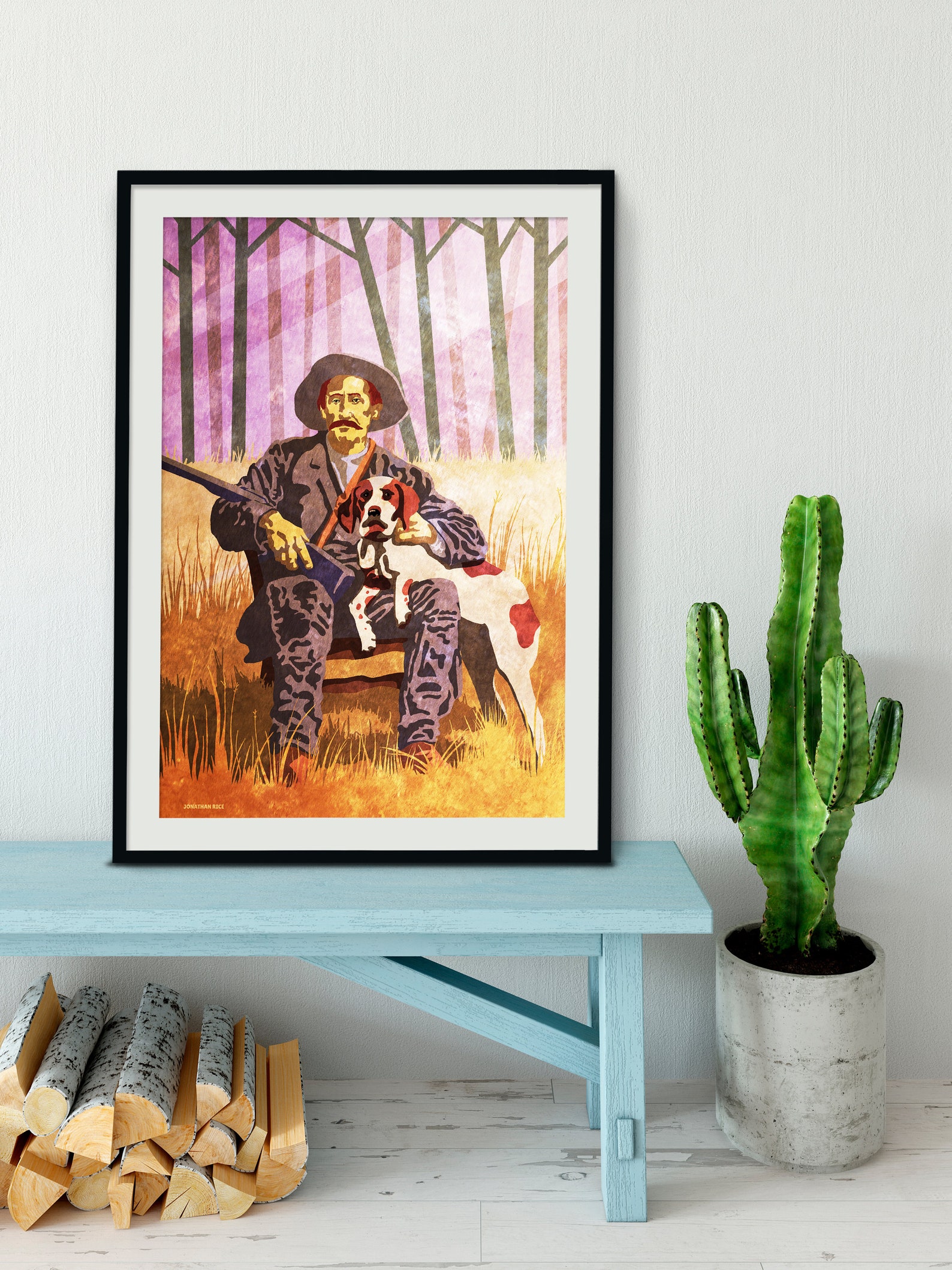 Hunter and His Dog Portrait of an Old Hunter and His Hunting Dog Circa ...