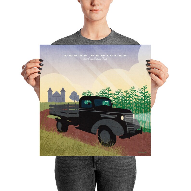 1938 Chevy Truck Wall Art Print Vintage Truck Poster Man - Etsy