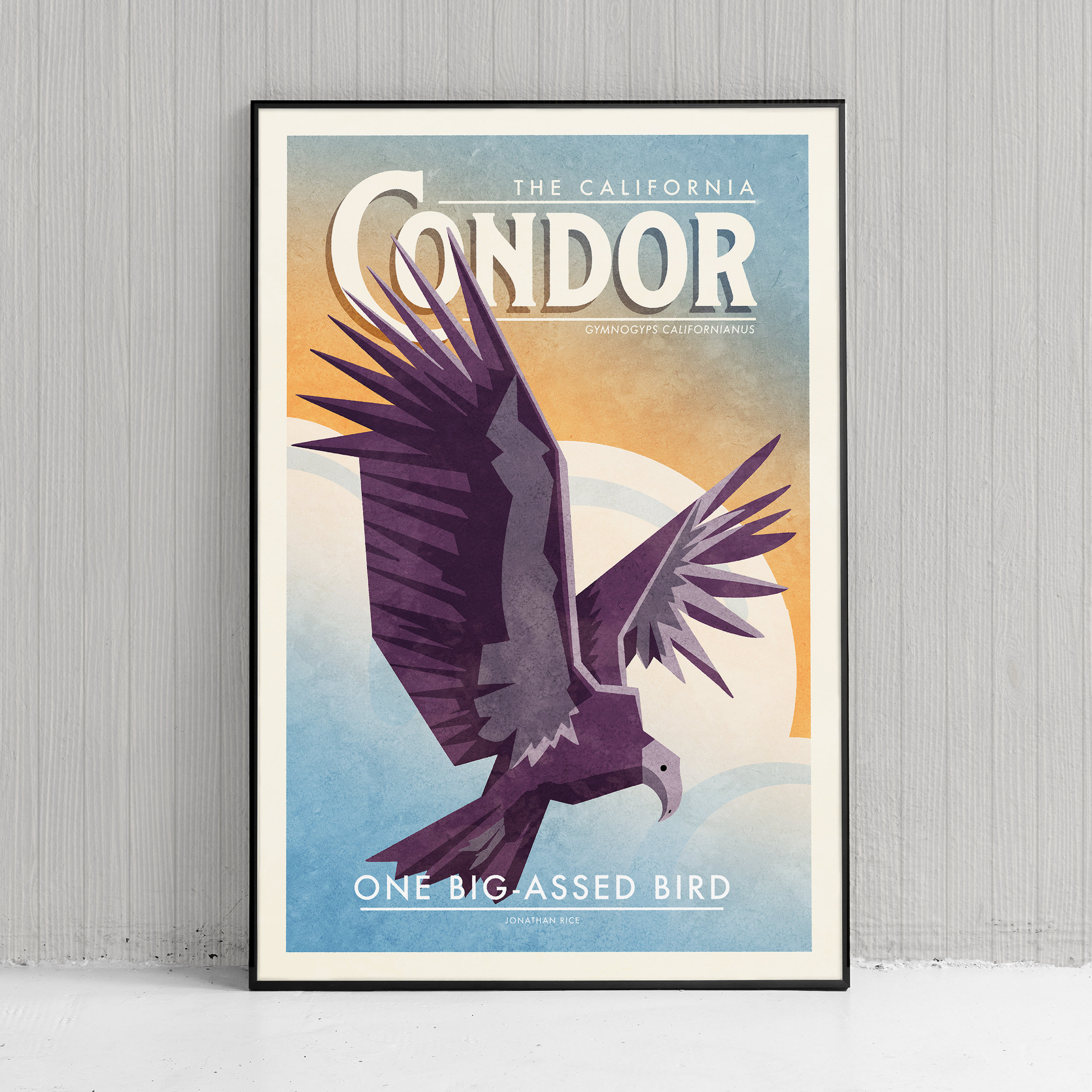 Retro Style Humorous Condor Poster California Condor Print - Etsy