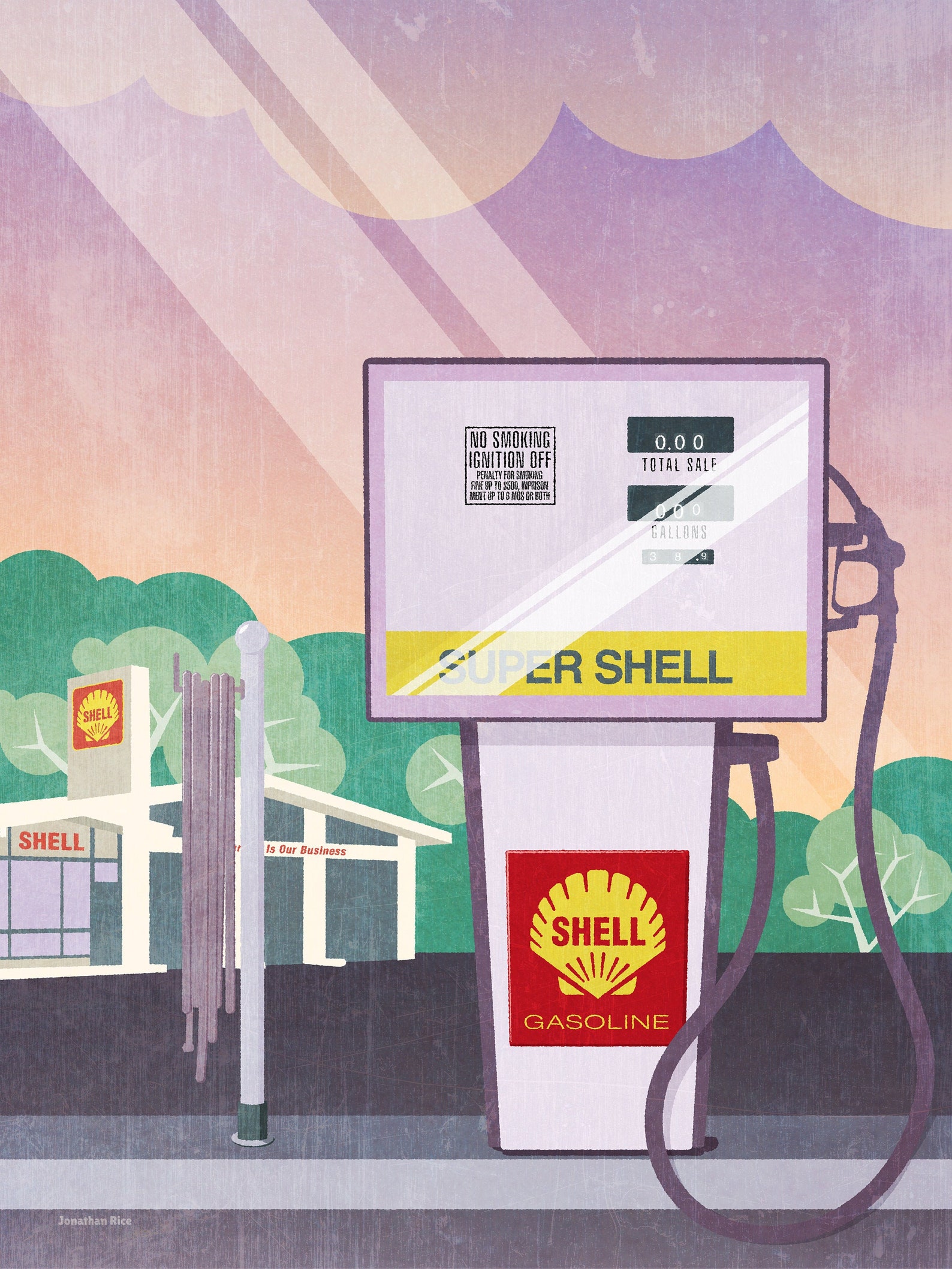 Shell Vintage Gas Pump Wall Art 1970s Gas Station Art Print - Etsy