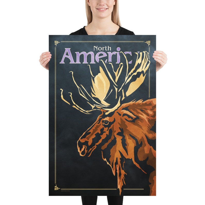 Bold Graphic Moose Poster Giclee Art Print - Etsy