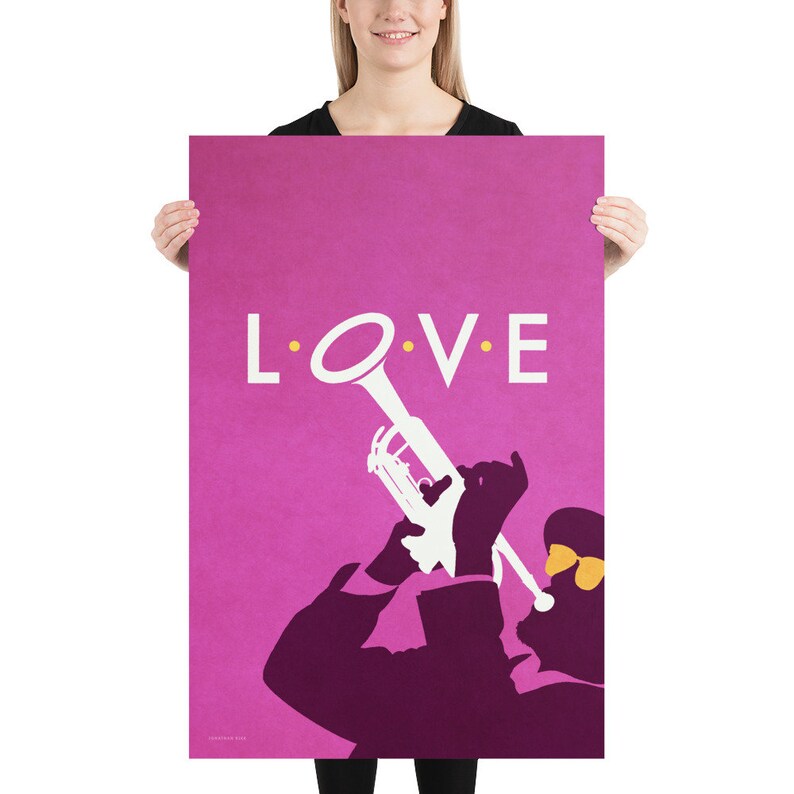 L O V E Art Print Nat King Cole Jazz Poster Big Band Music - Etsy