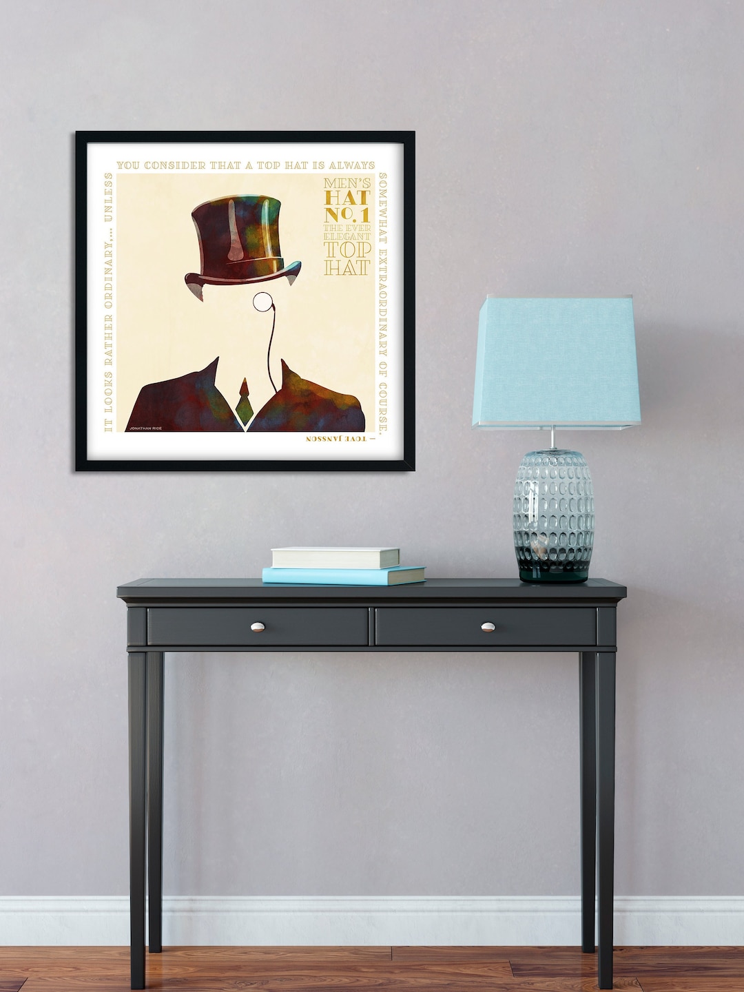 Colorful Fashion Portrait of a Top Hat With a Tove Jansson Quote ...