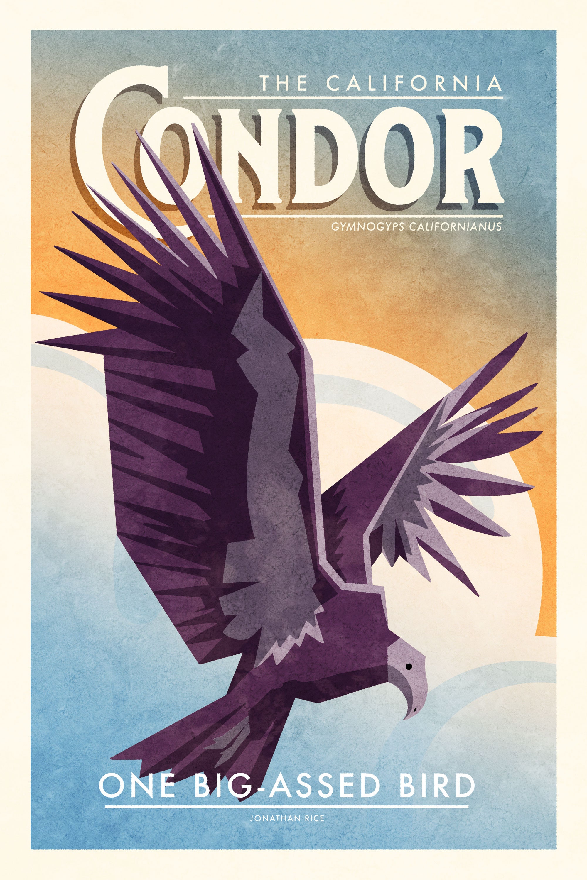 Retro Style Humorous Condor Poster California Condor Print - Etsy Australia