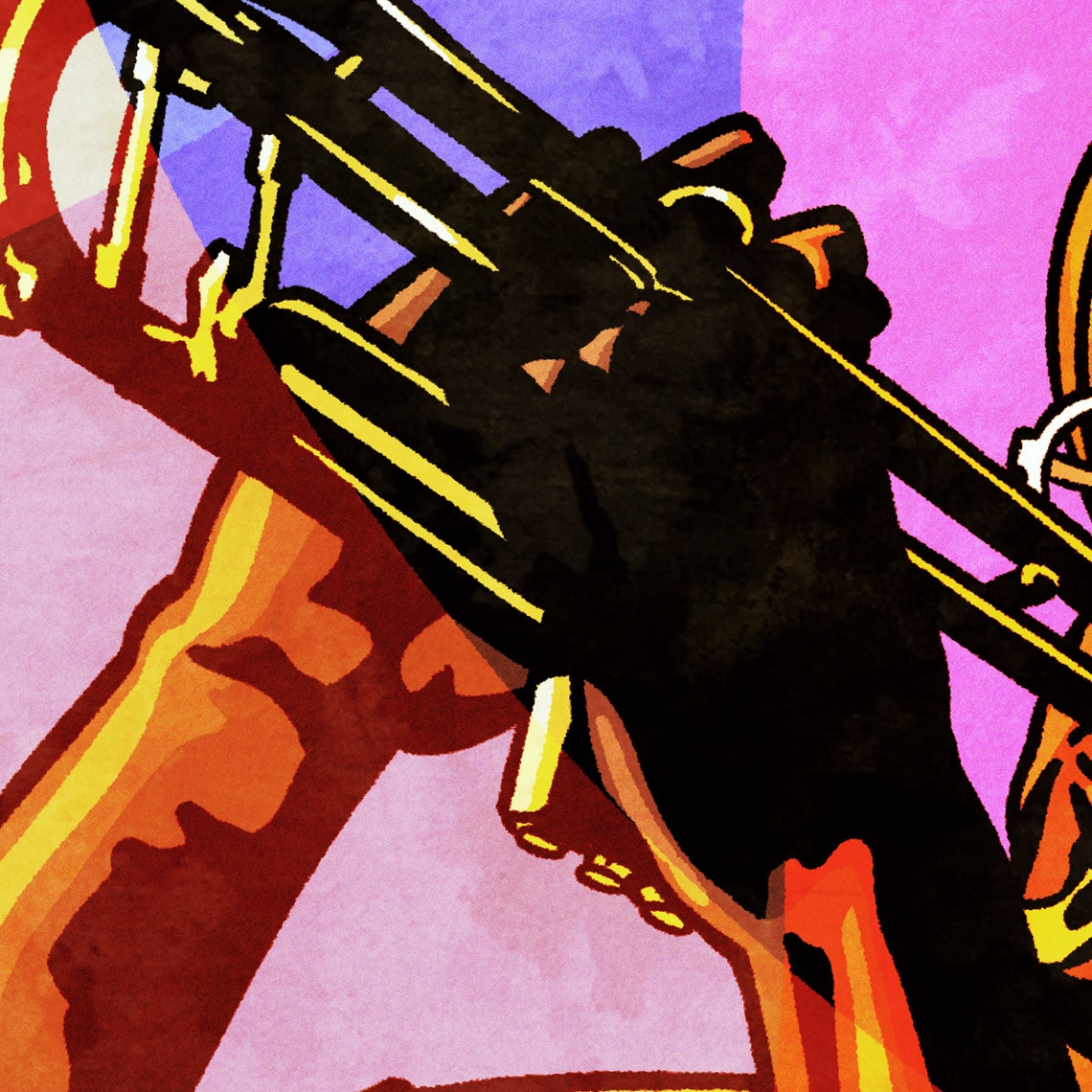 New Orleans Jazz Trumpet Art Print - Etsy