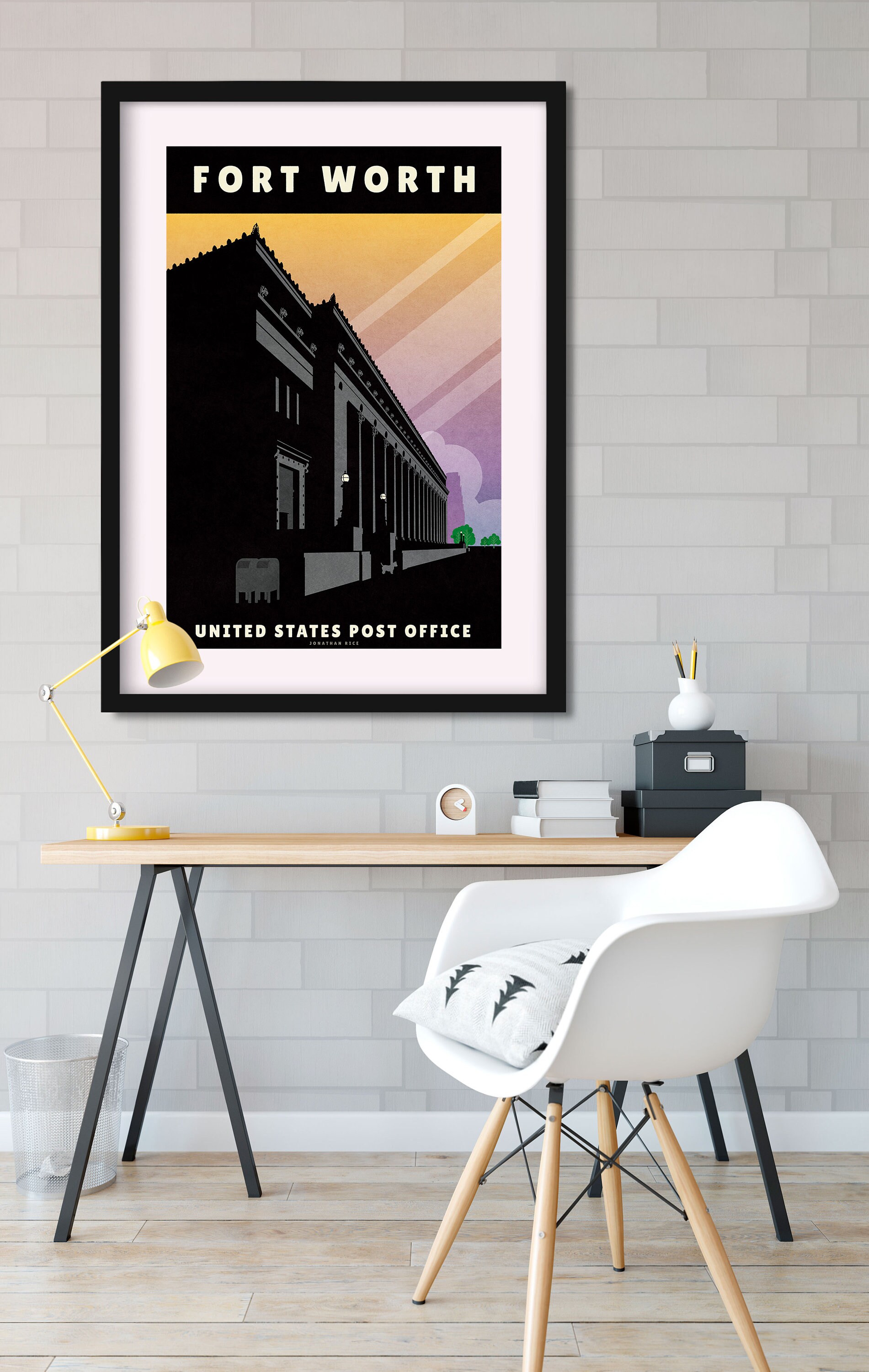 Post Office Wall Art Print Fort Worth Texas Travel Poster - Etsy