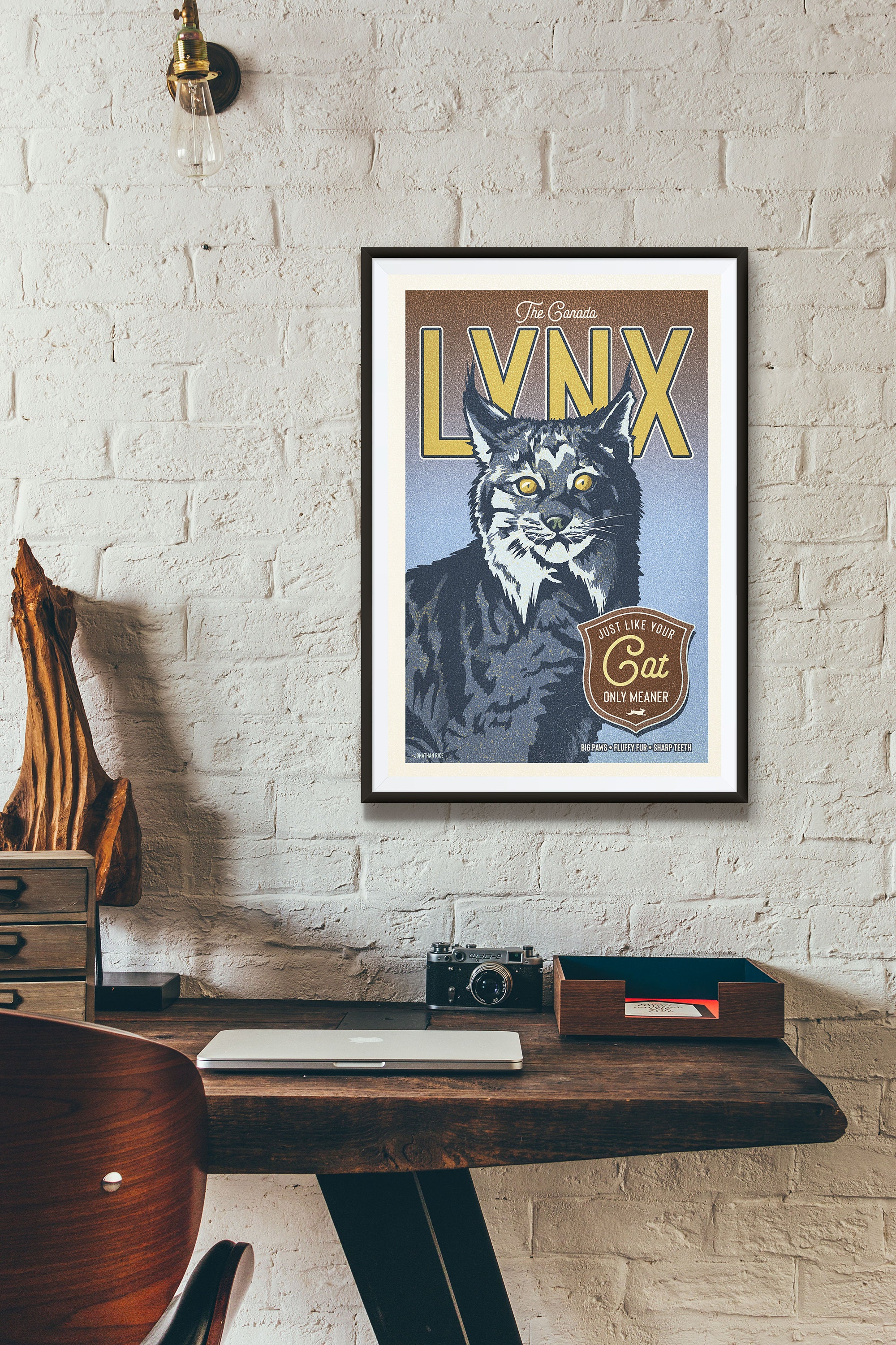 Retro Style Humorous Canada Lynx Poster Big Cat Poster - Etsy