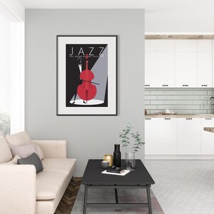 Jazz Bass Poster - Jazz Music Poster - Jazz Poster - Bass Player Gift ...