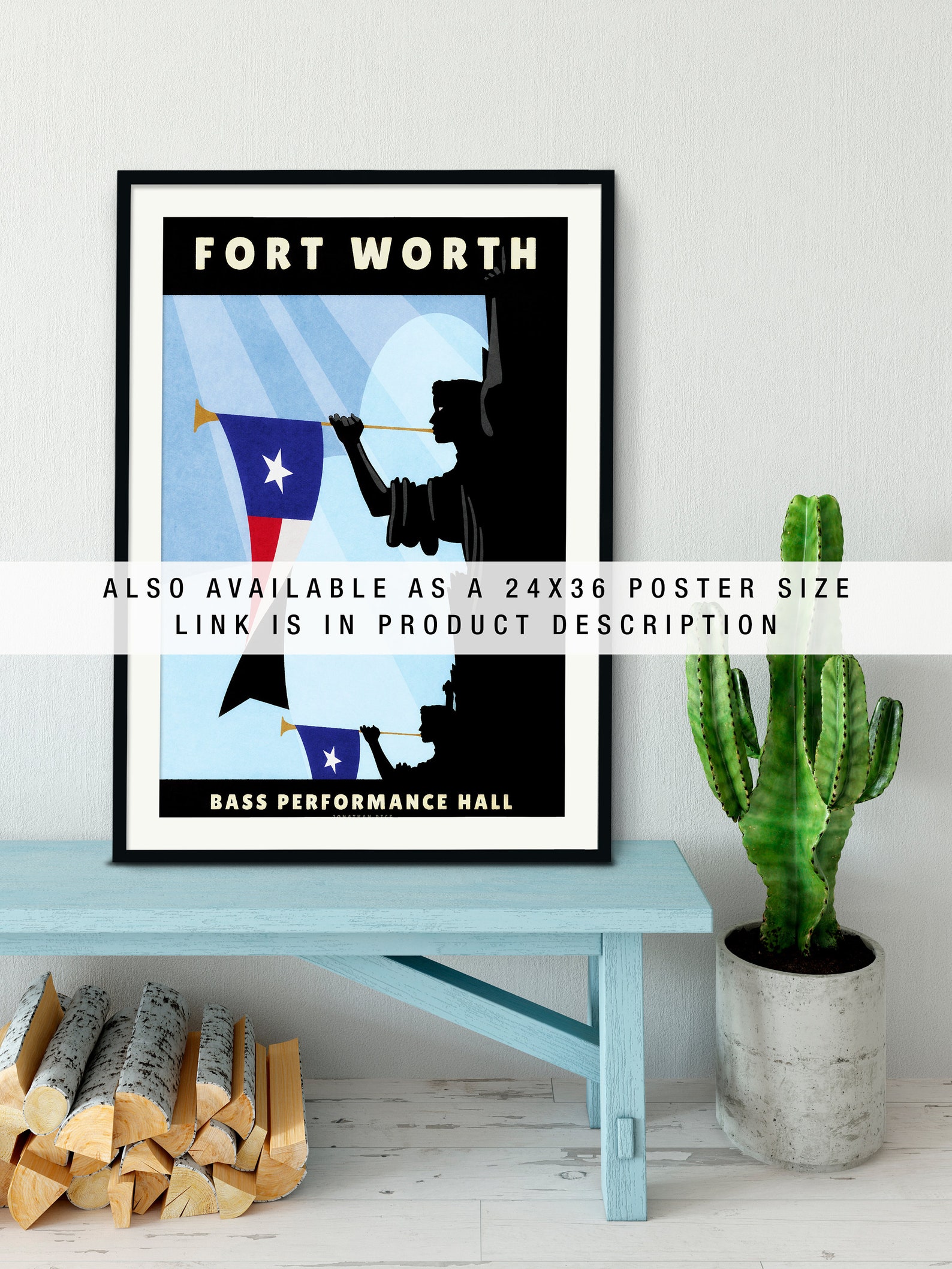 Bass Hall Wall Art Print Texas Travel Poster Architecture - Etsy