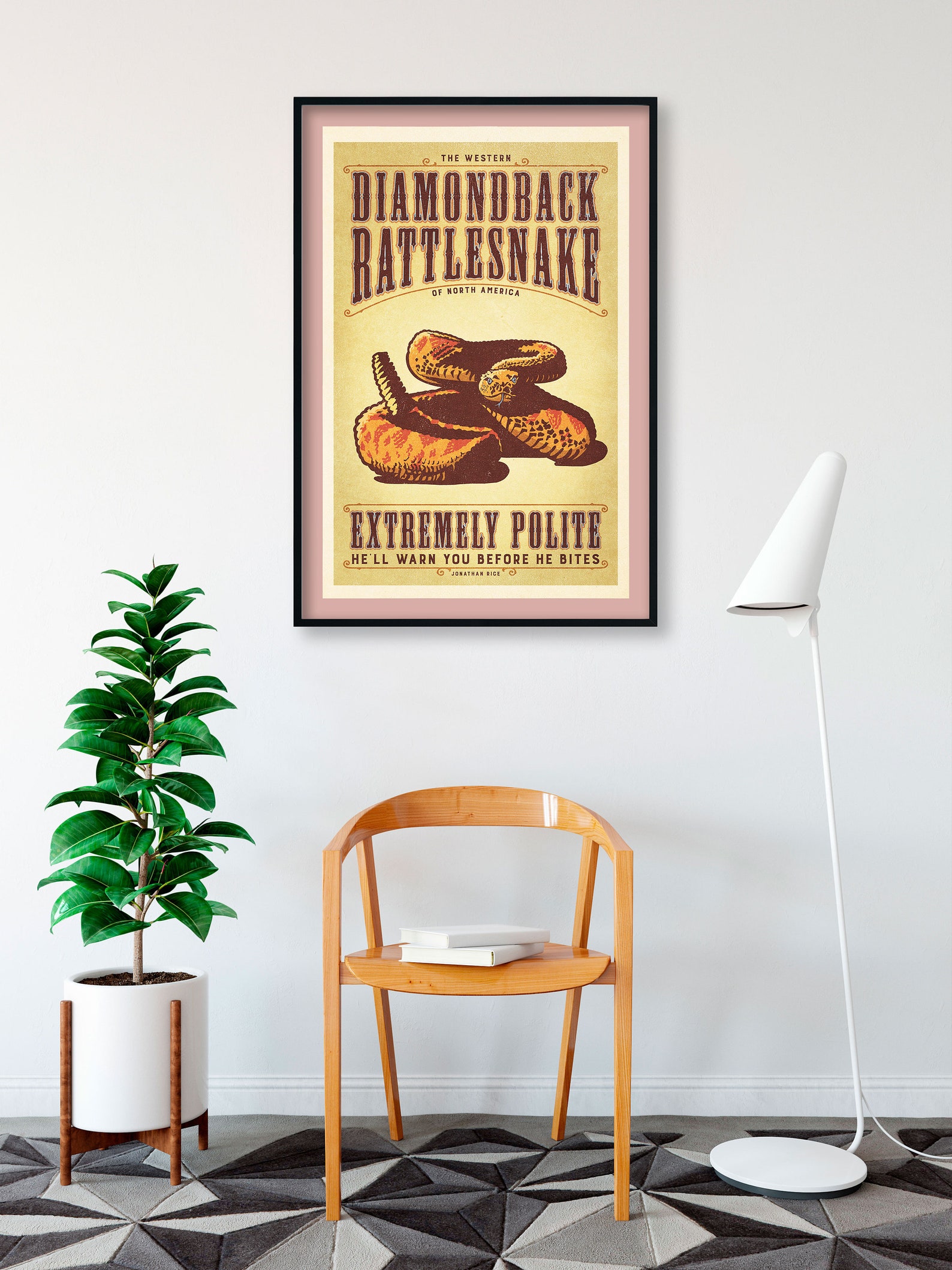 Retro Style Humorous Rattlesnake Poster Rattlesnake Print - Etsy