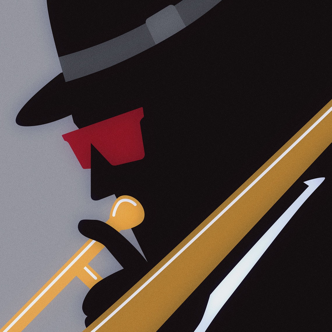 Cool Jazz Trombone Music Poster for Music Studio Decor, Office Wall ...