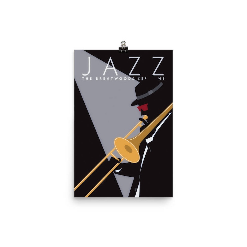 Cool Jazz Trombone Music Poster for Music Studio Decor Office - Etsy