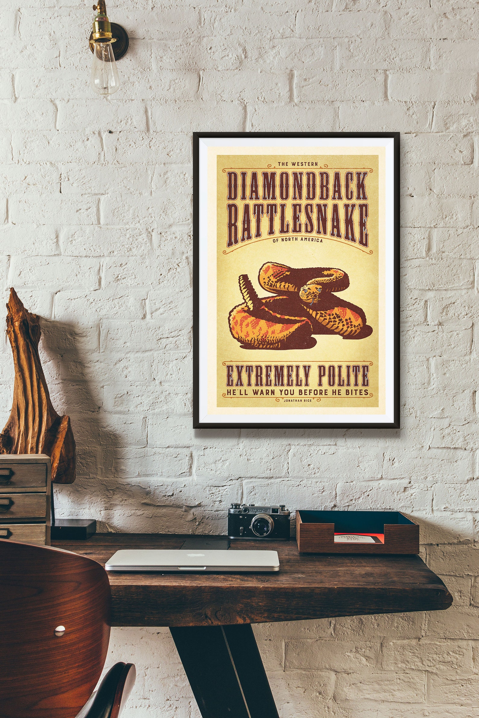 Retro Style Humorous Rattlesnake Poster Rattlesnake Print - Etsy