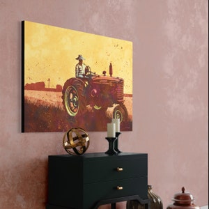 Modern Tractor Giclée Art Print - Old Tractor Poster - Home Decor - Etsy