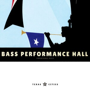 Bass Hall Wall Art Print - Texas Travel Poster - Architecture Poster ...