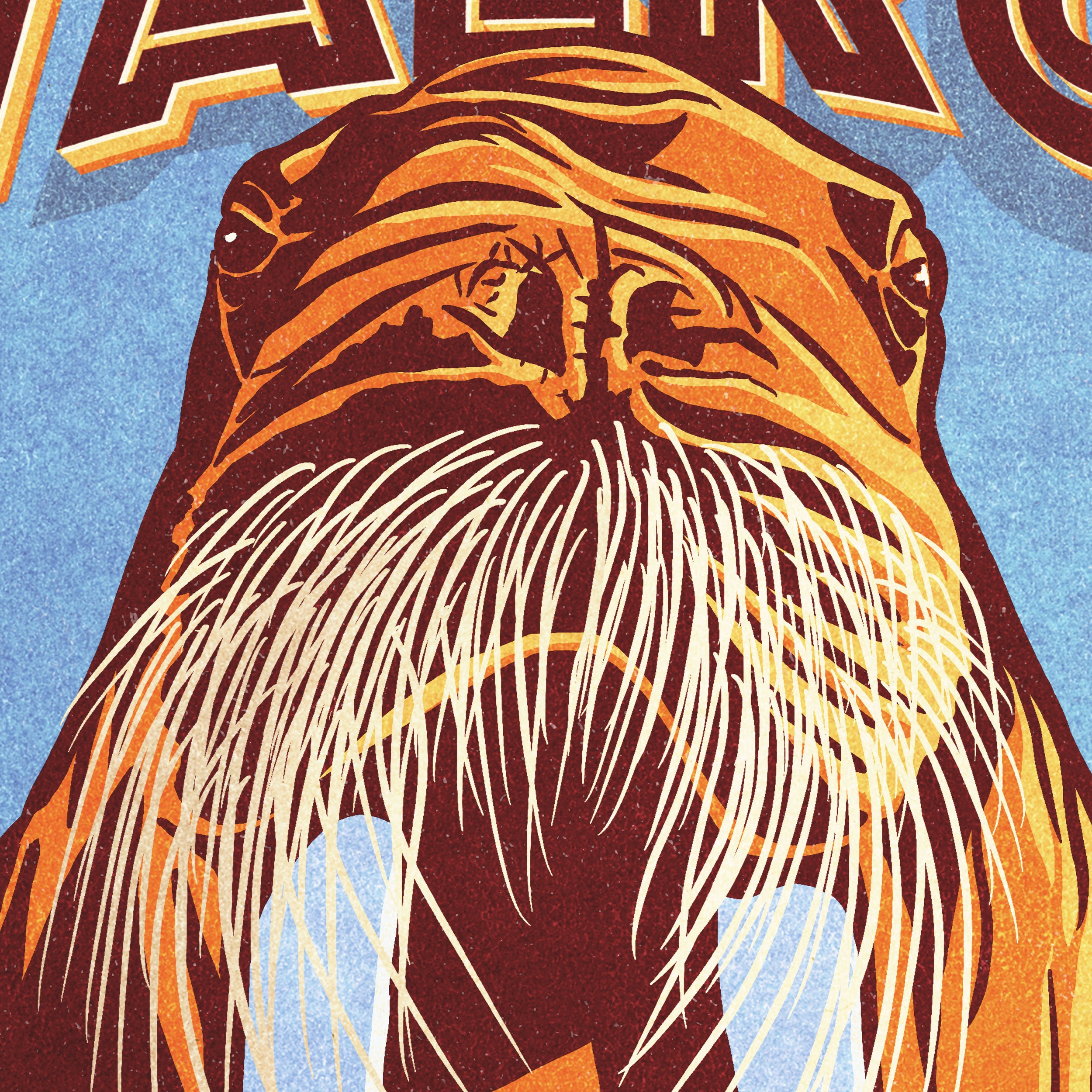 Retro Style Humorous Walrus Poster Walrus Print American Animals Home ...