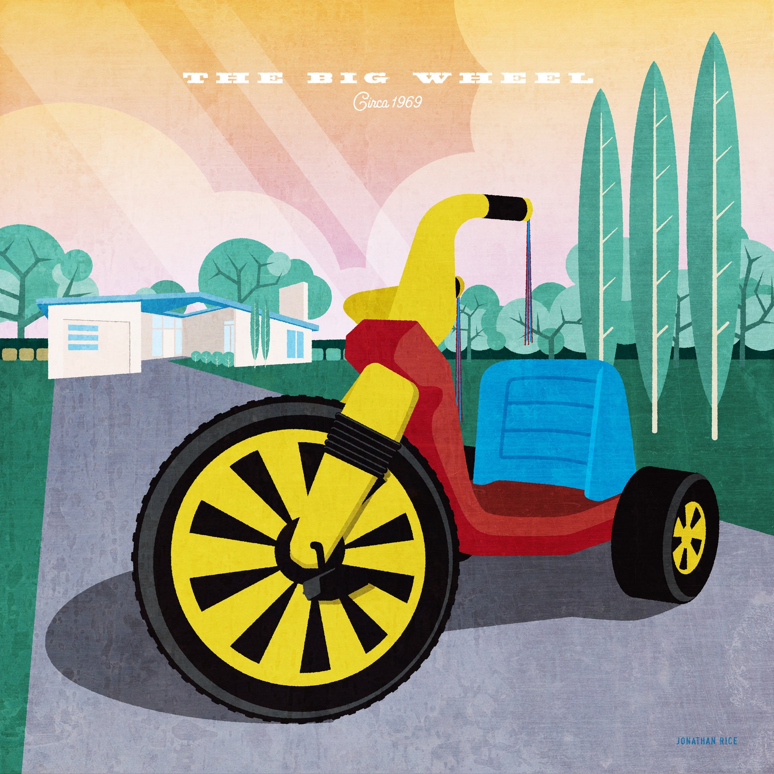 The Big Wheel Vintage Toy Poster - A Mid Century Graphic Poster - Etsy