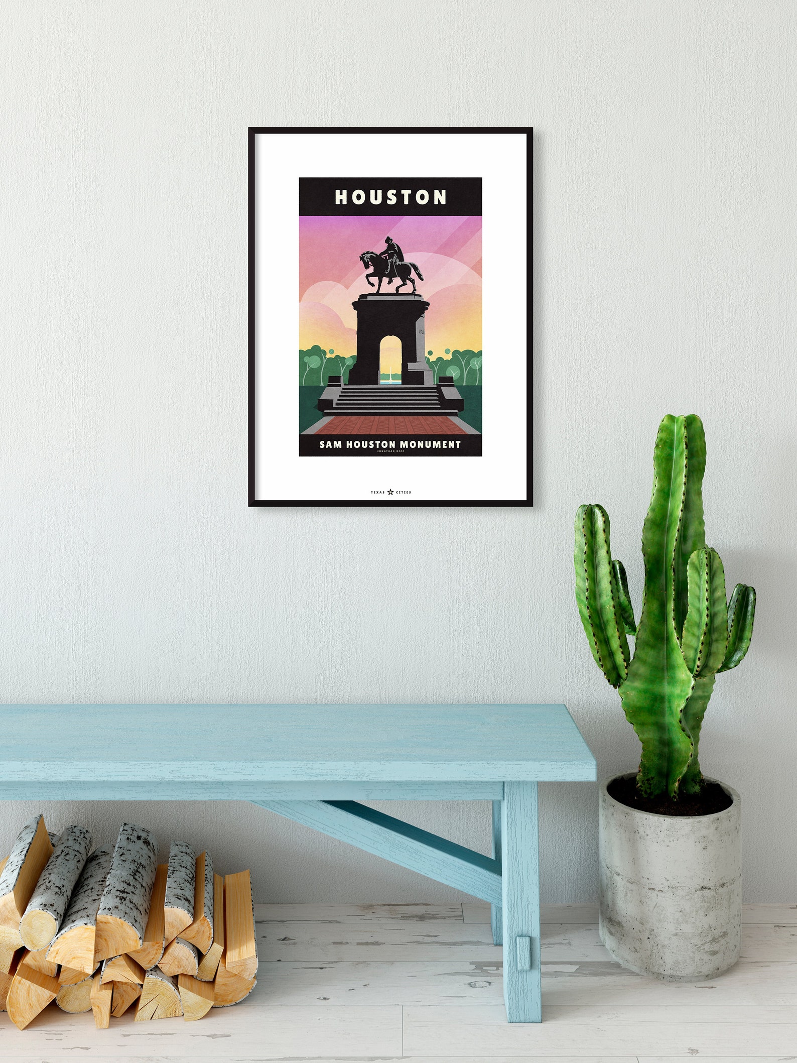 Sam Houston Monument Wall Art Print Houston Texas Travel - Etsy