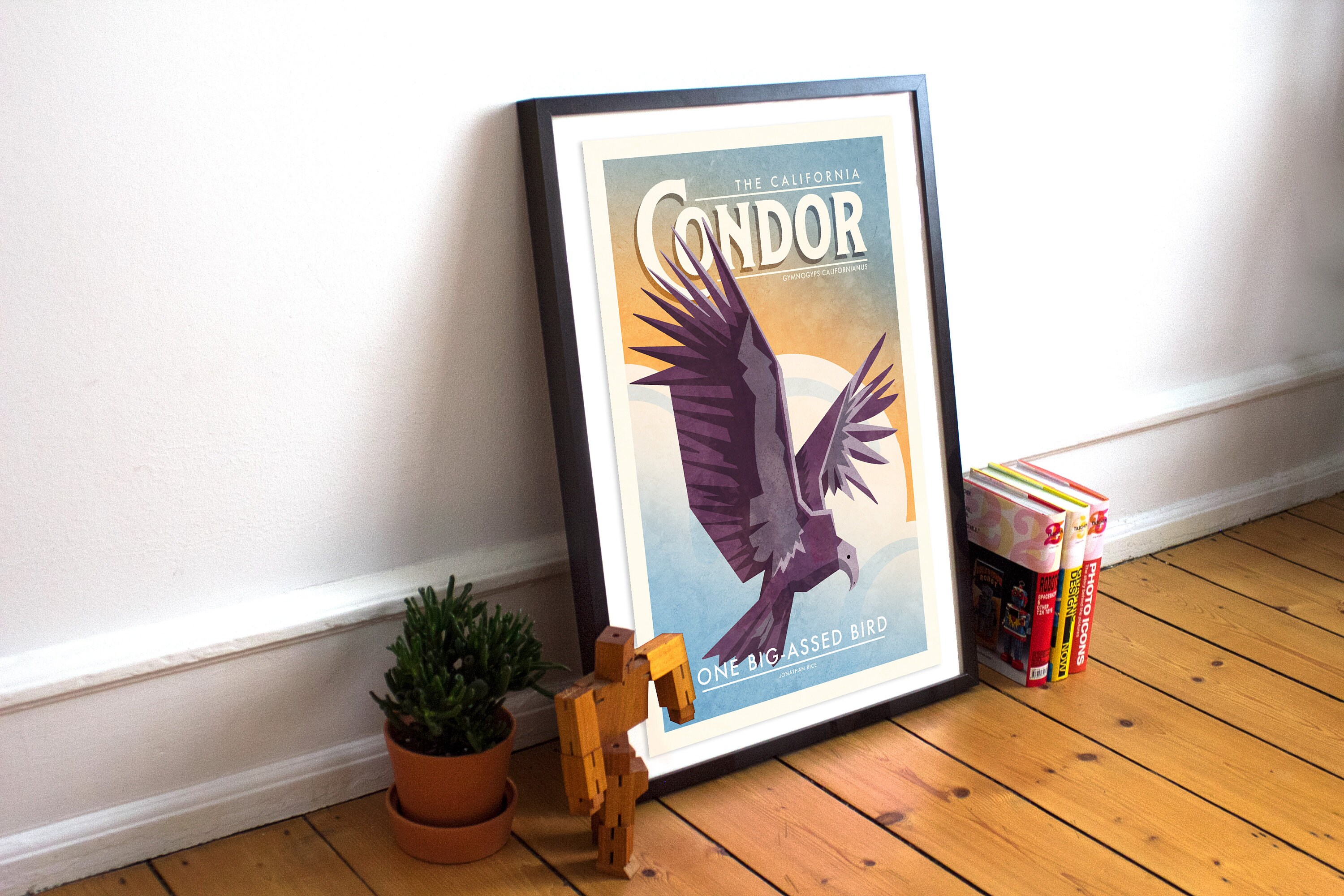 Retro Style Humorous Condor Poster California Condor Print - Etsy