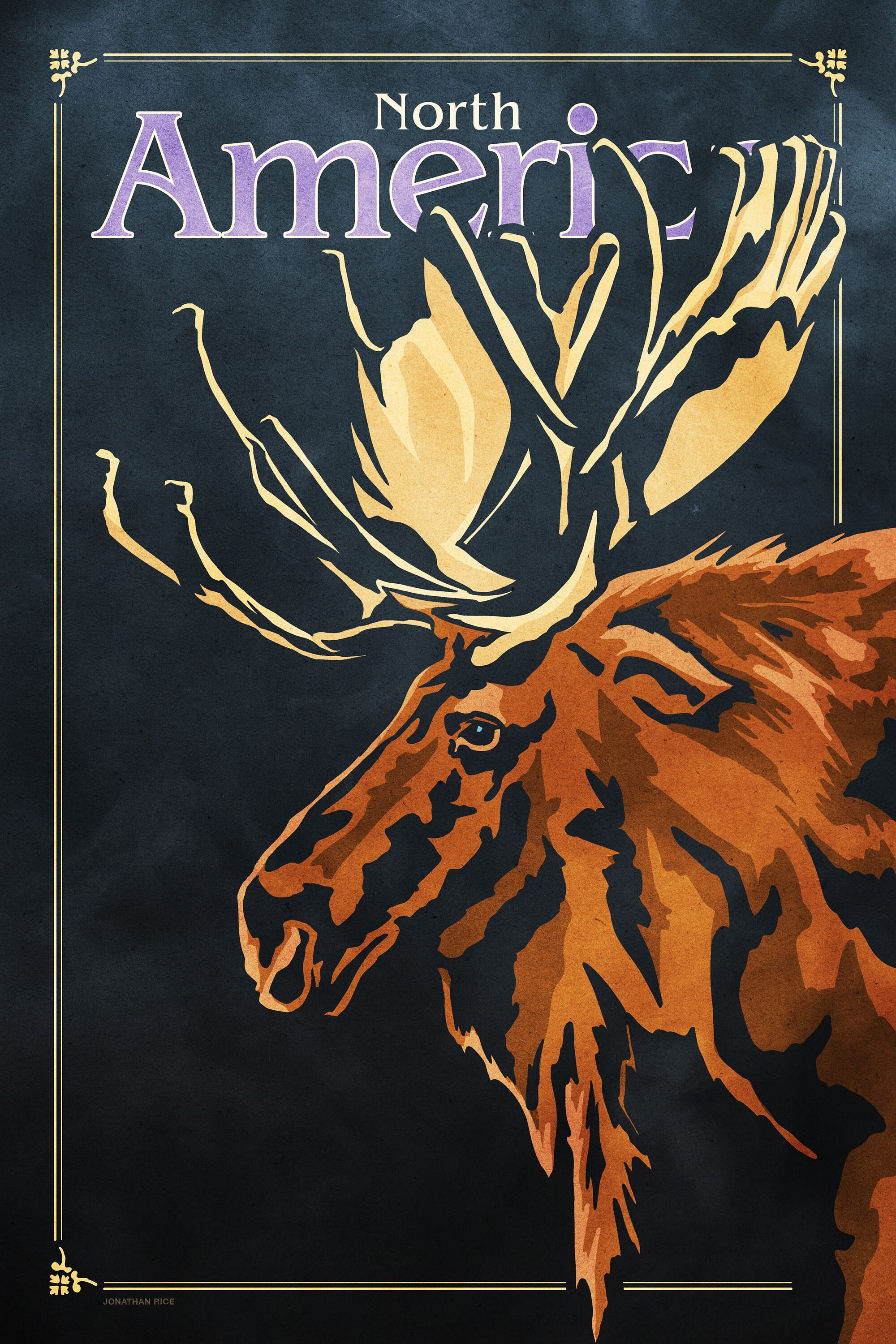 Bold Graphic Moose Poster Giclee Art Print - Etsy