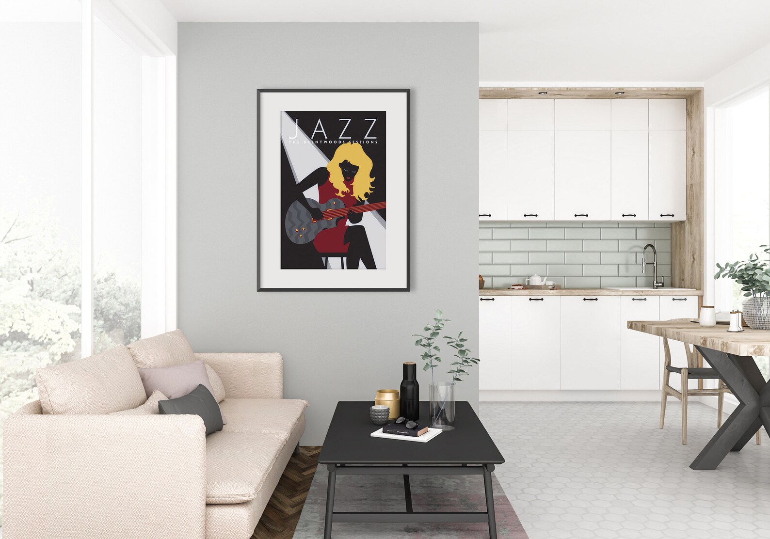Jazz Female Guitar Art Jazz Music Poster Jazz Poster - Etsy