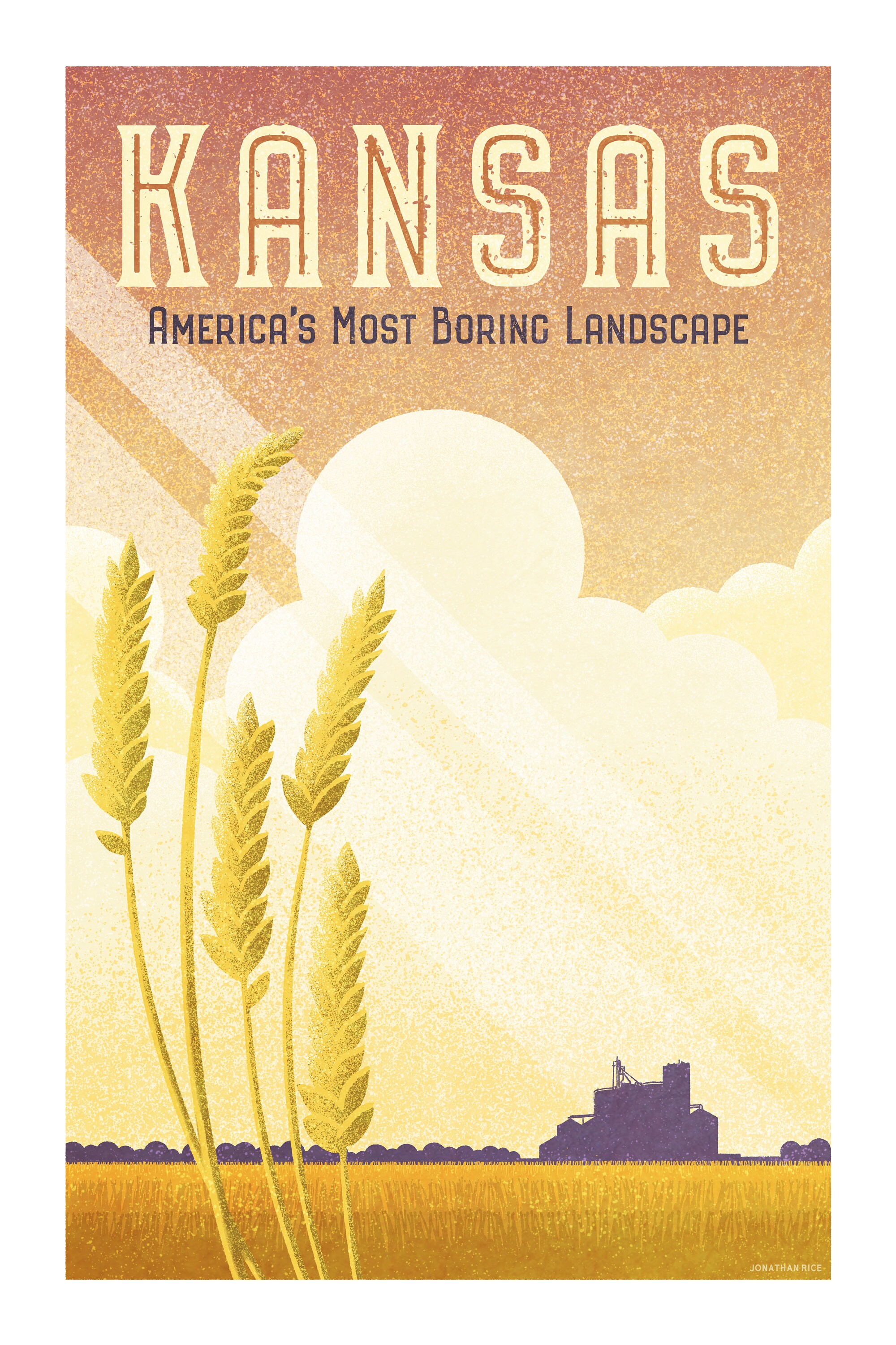 Fun Kansas Travel Poster Funny Travel Poster Landscape - Etsy UK