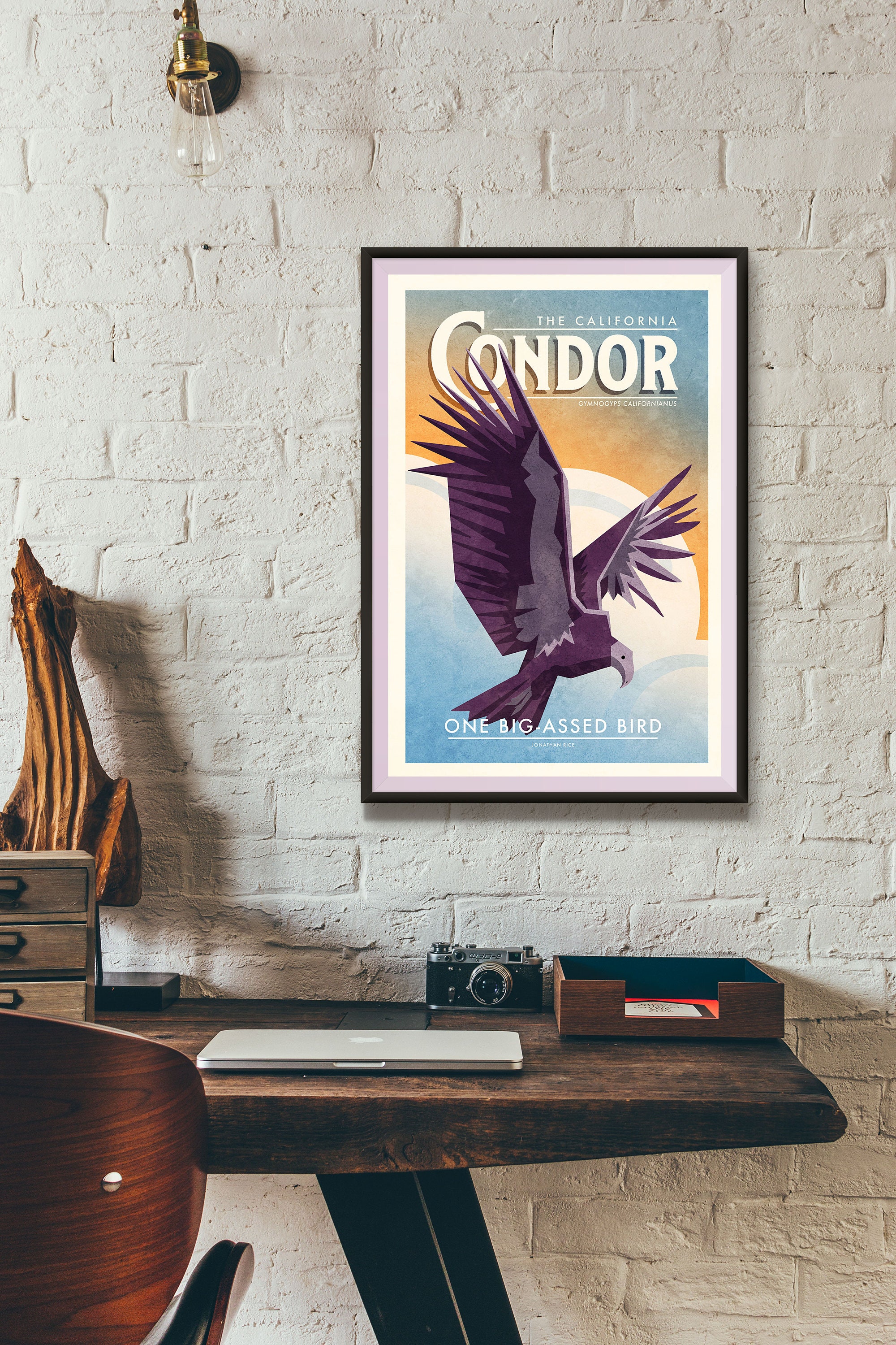 Retro Style Humorous Condor Poster California Condor Print - Etsy