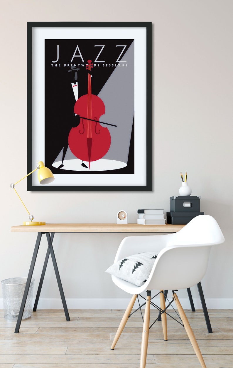 Jazz Bass Poster Jazz Music Poster Jazz Poster Bass Player Gift Wall ...