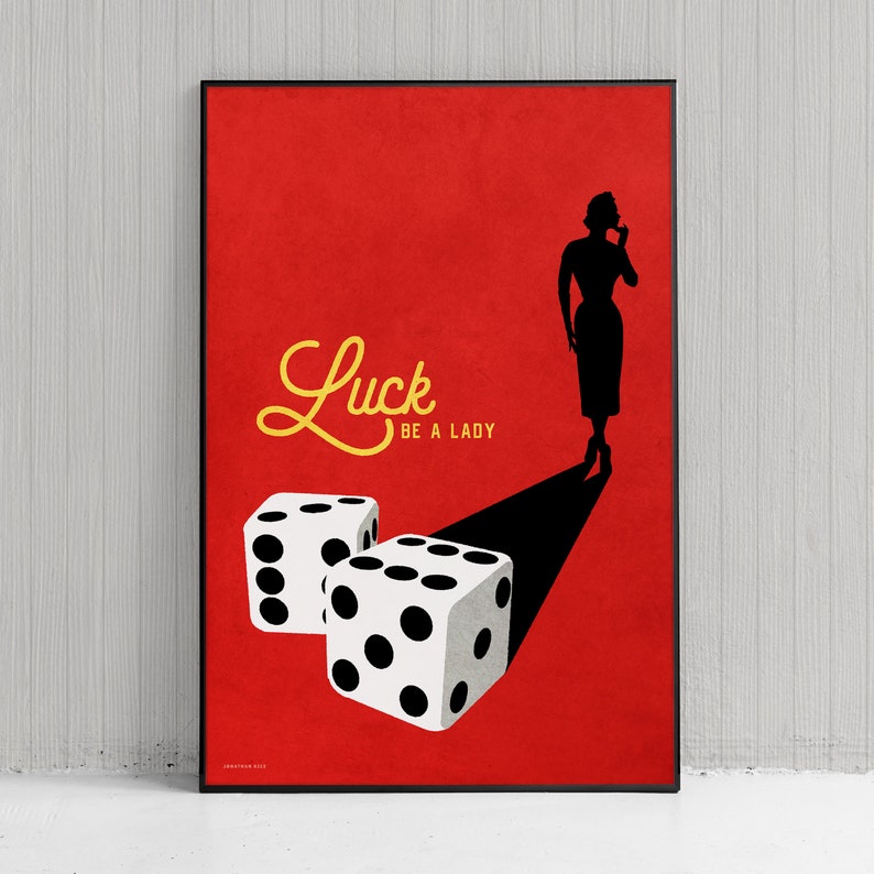 Luck Be A Lady Poster Lady Luck Frank Sinatra Poster - Etsy