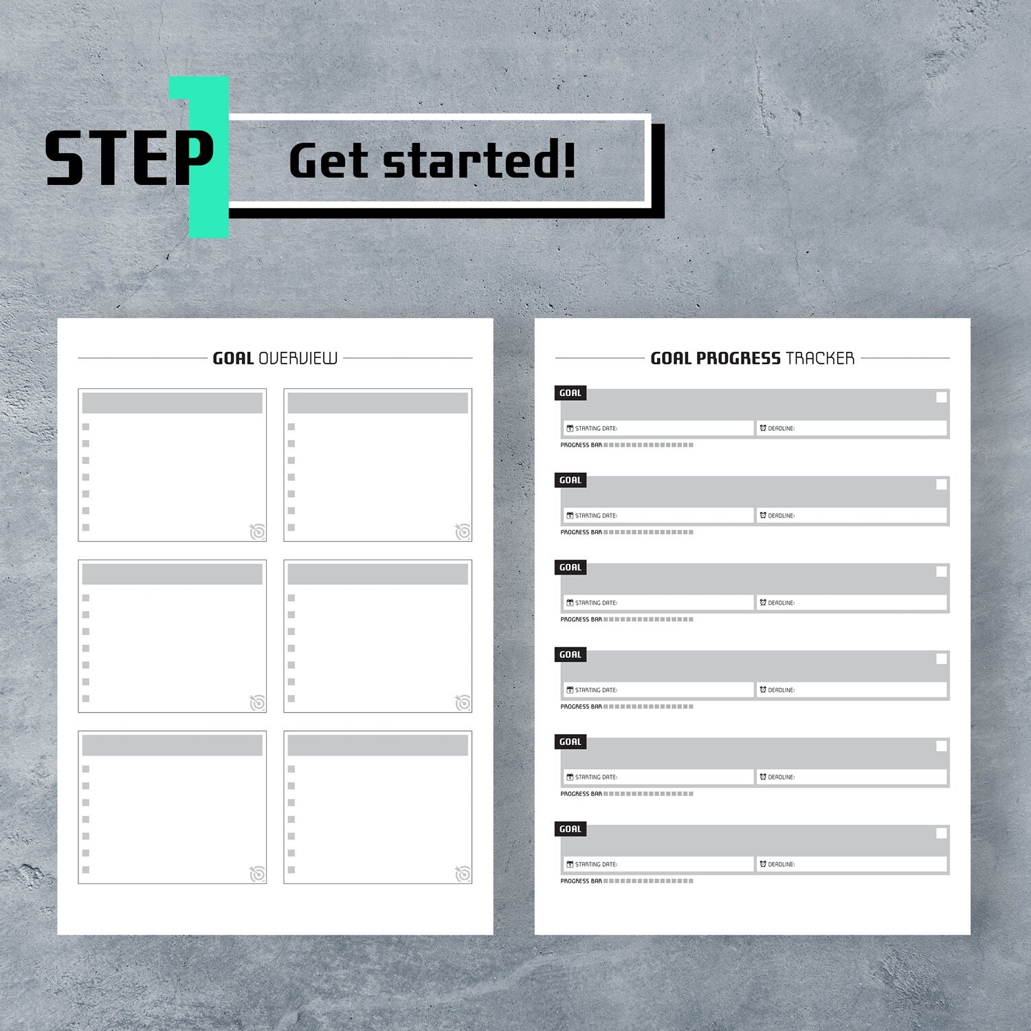 Goal Planner Printable 2019, Goal Tracker, Printable PDF, Calendar ...