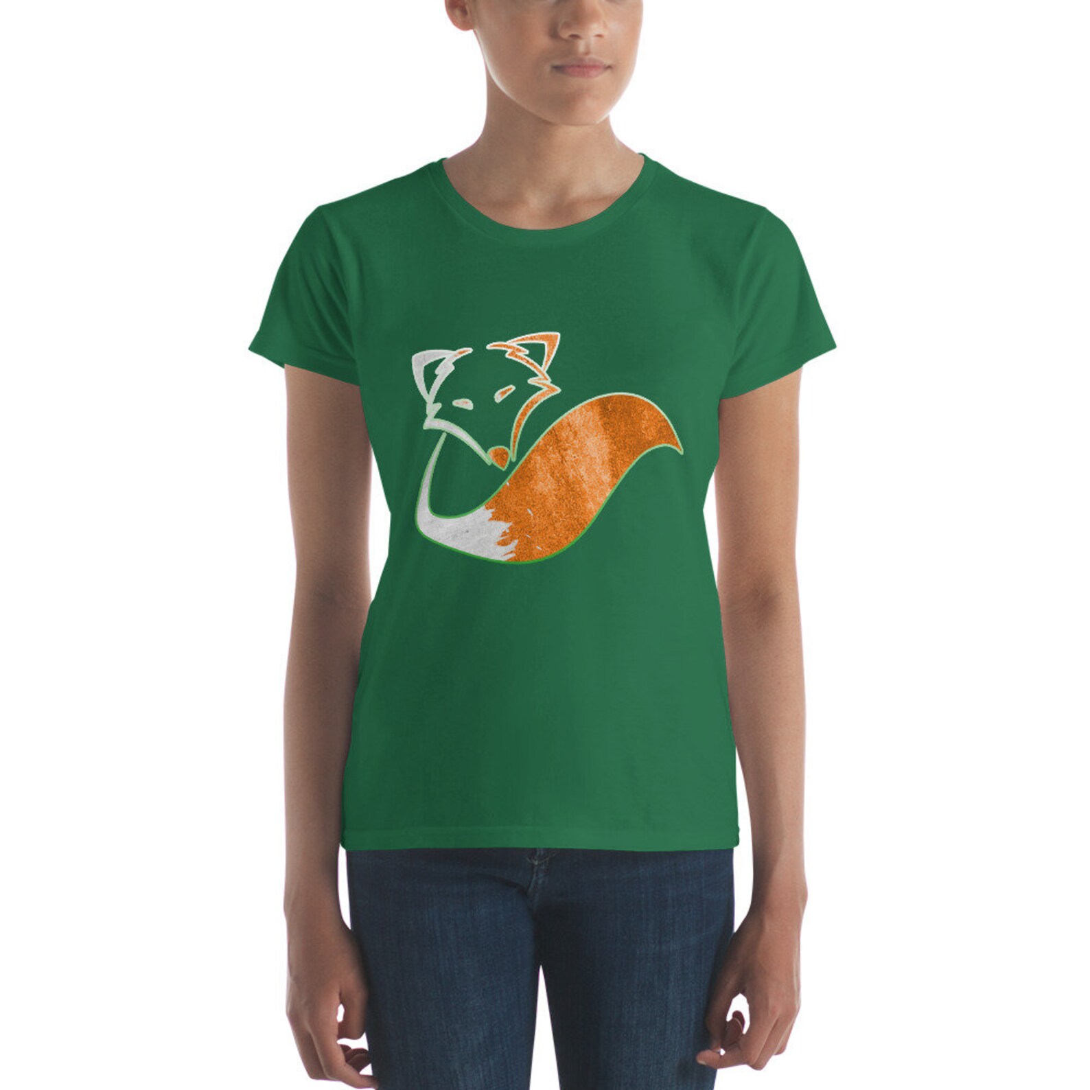 Fox Art Irish T Shirt Women's Foxy St. Patrick's Day - Etsy