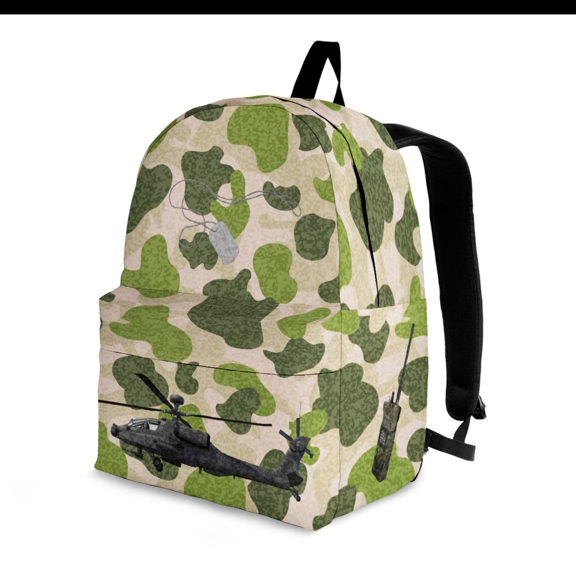 Camo Backpack Kids Backpack Boys Backpack Vegan Backpack Canvas ...