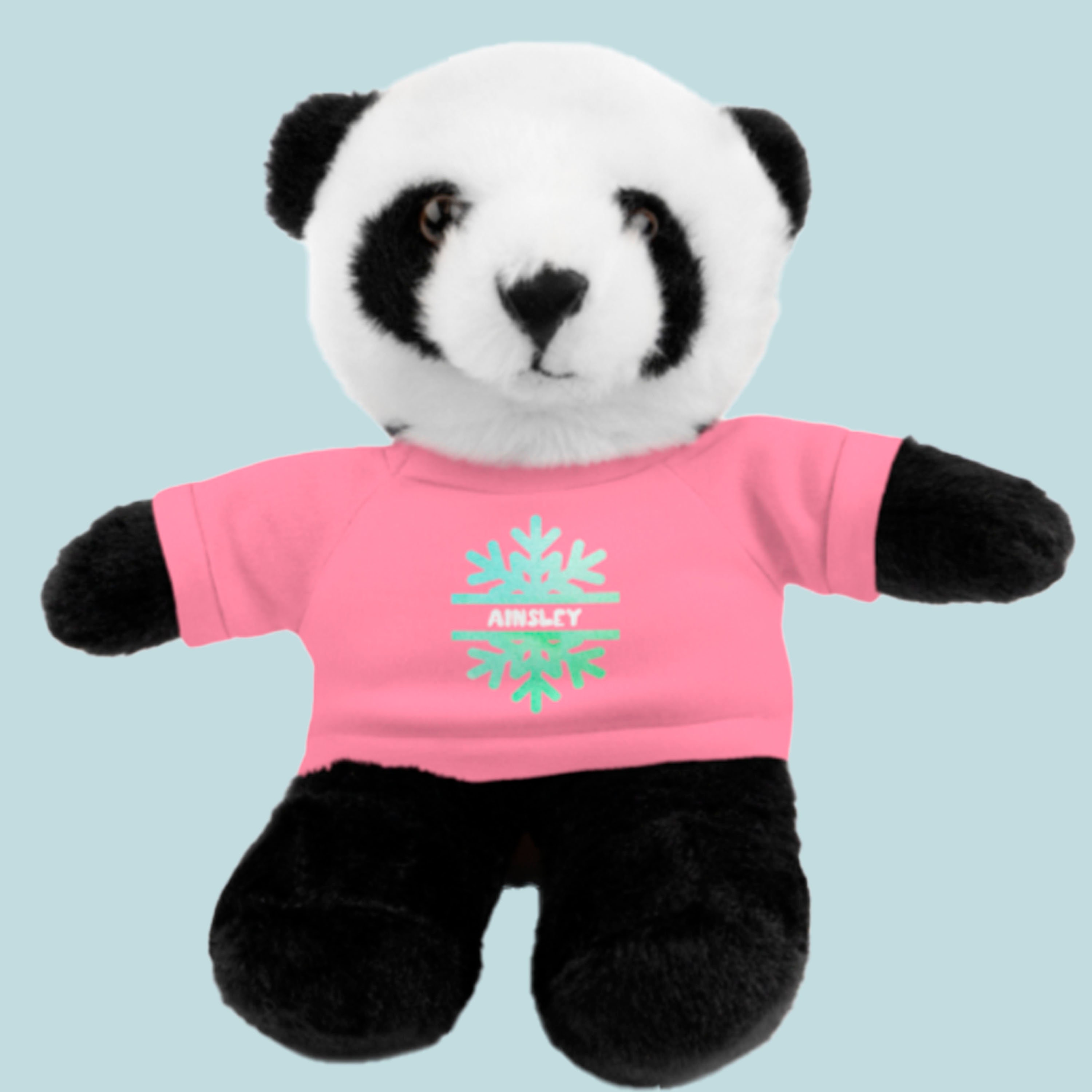 Personalized Stuffed Animal Plush Toy Snowflake Tee Shirt Teddy Bear ...