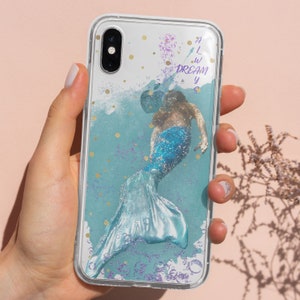 Mermaid iPhone Case With Ocean Art - Phone Cover - Etsy