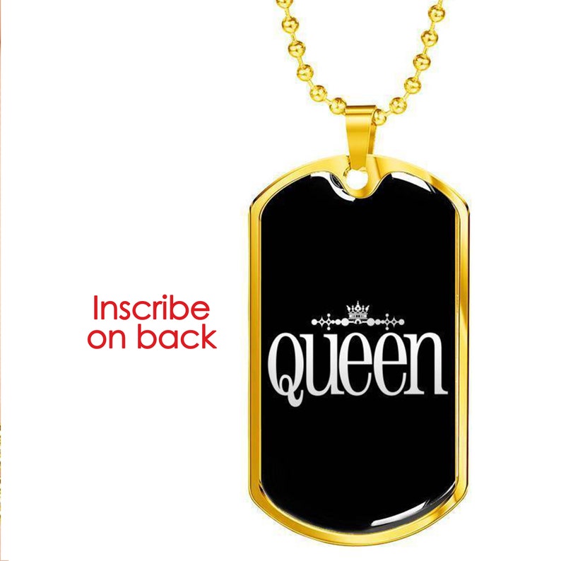 Queen Necklace Queen Themed Gift Queen Crown Personalized Gift - Etsy