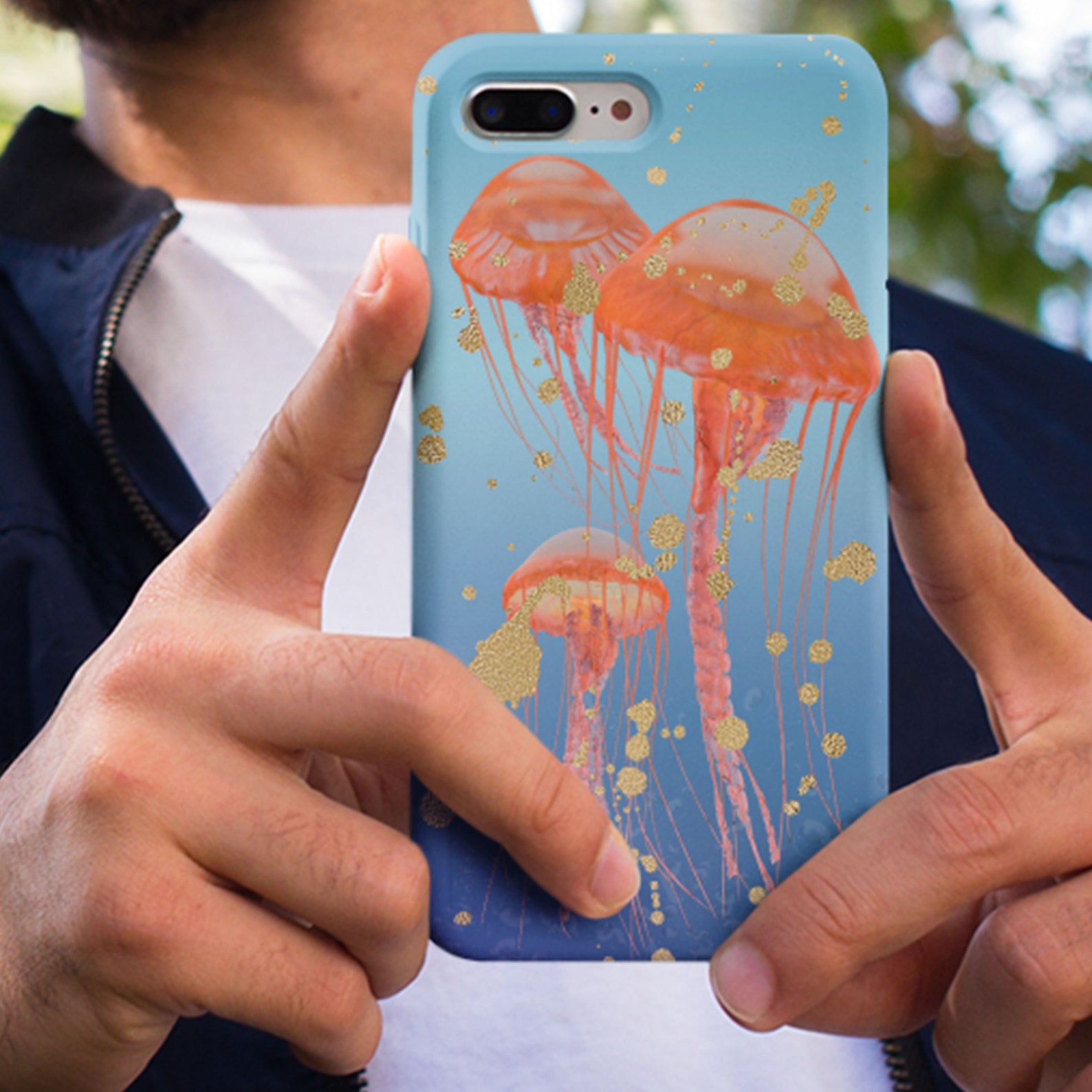 Jellyfish Phone Case Jellyfish Art Jelly Fish Pattern | Etsy