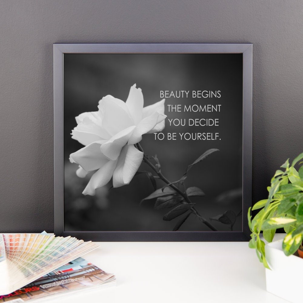 Flower Wall Art Poster Gift for Her Inspirational Gift Poster ...