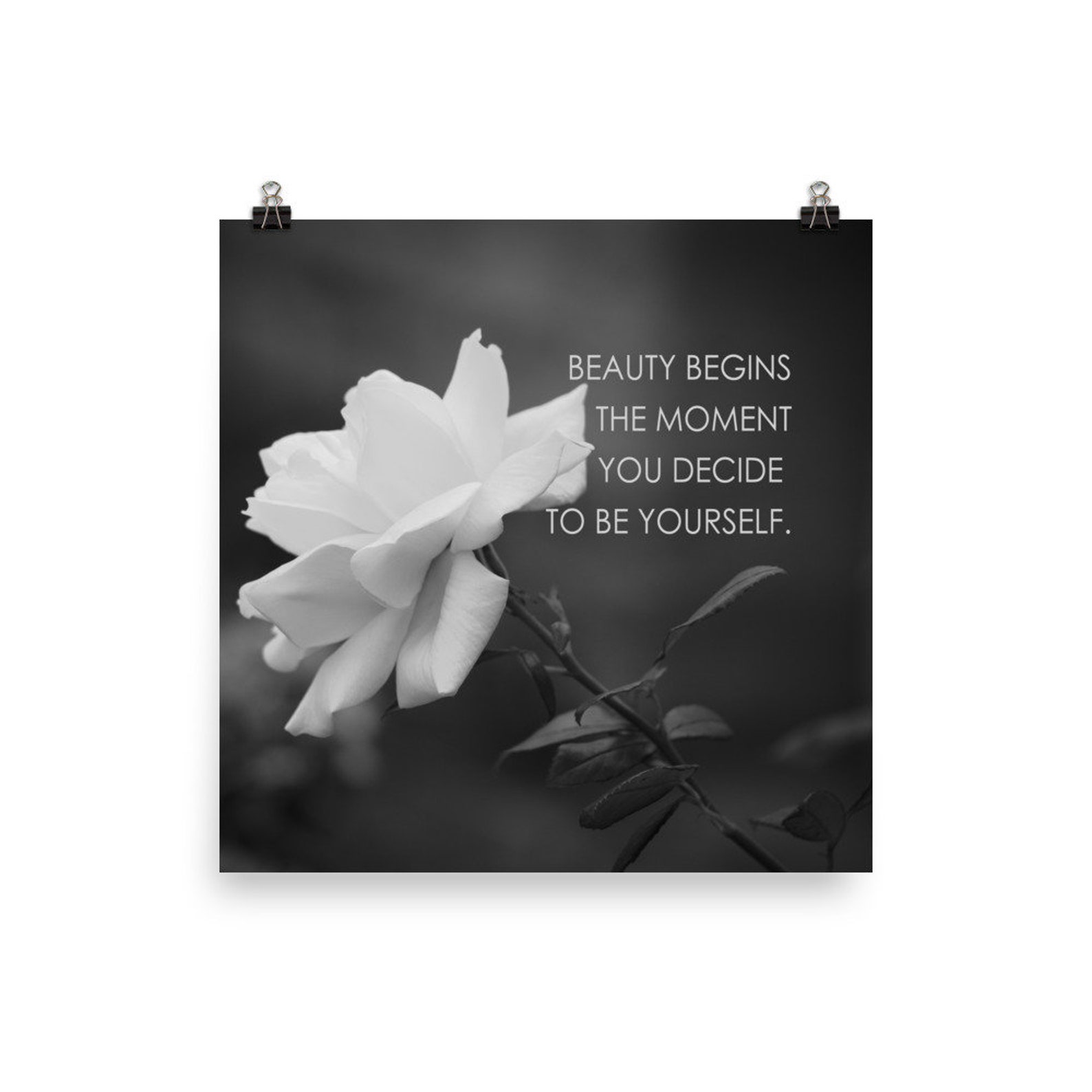 Flower Wall Art Poster Gift for Her Inspirational Gift Poster ...