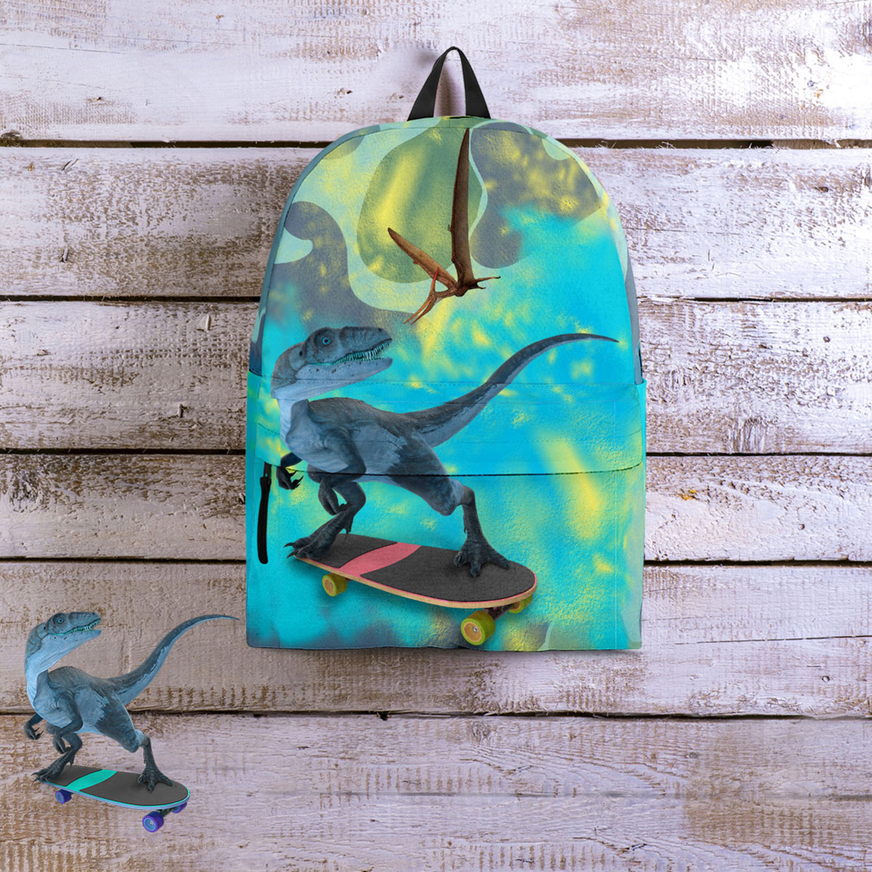 Dinosaur Camo Backpack T-rex Skateboard Kids Dinosaur Backpack - Etsy